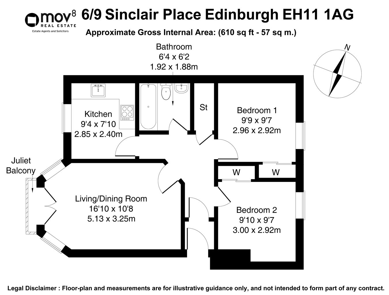 2 bed flat for sale in Sinclair Place, Edinburgh EH11 - Zoopla