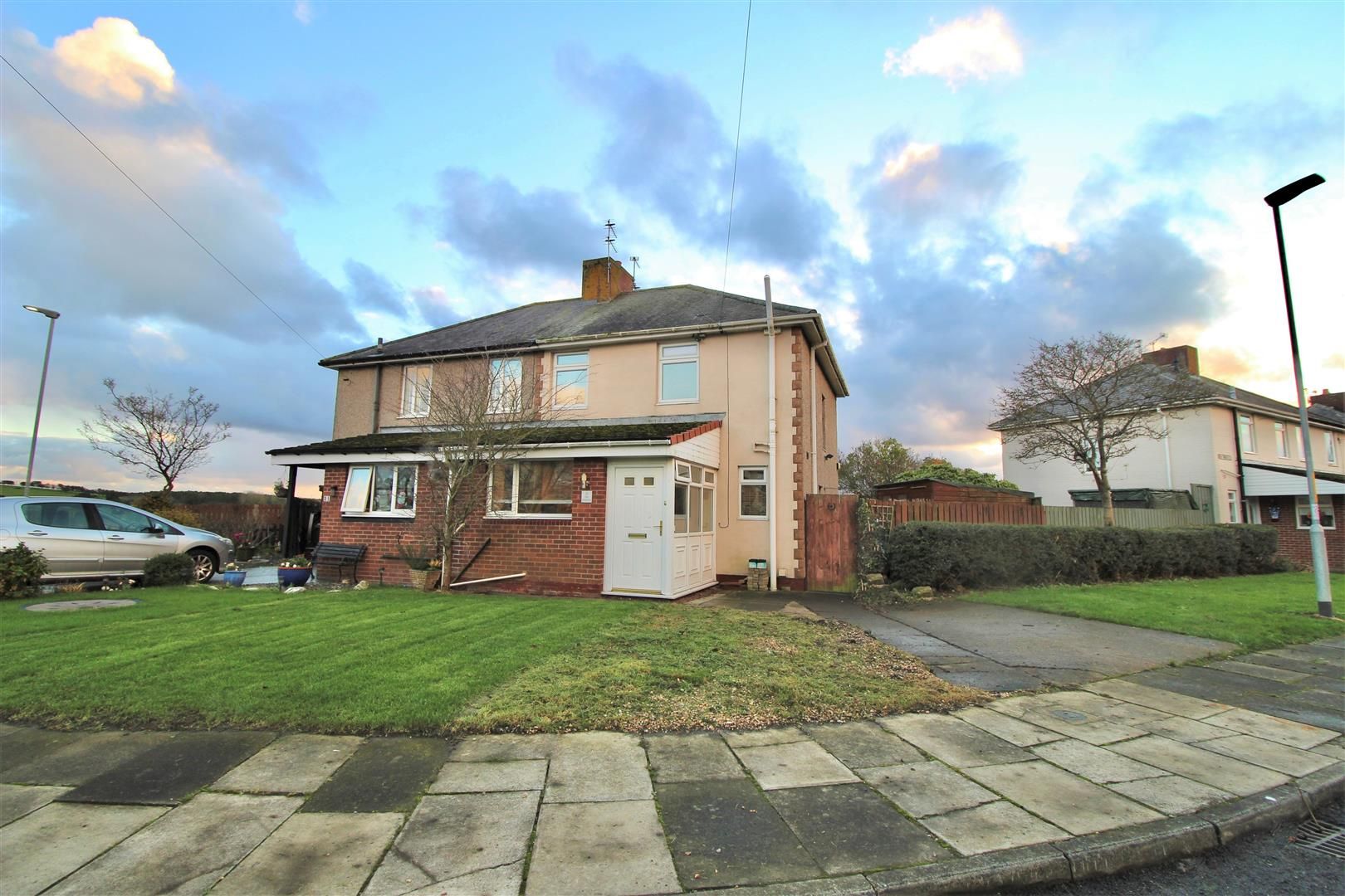 2 bed semi-detached house for sale in The Crescent, Seghill ...