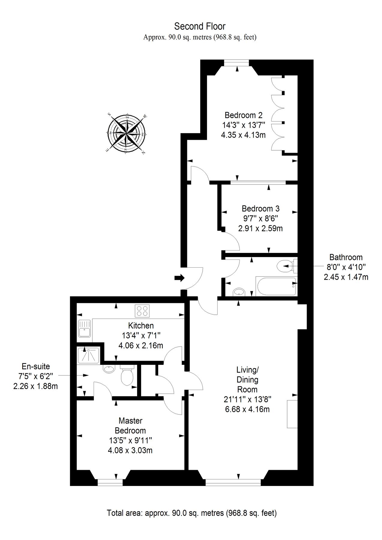 3 bed flat for sale in 52 Manor Place, Edinburgh, Midlothian EH3 - Zoopla