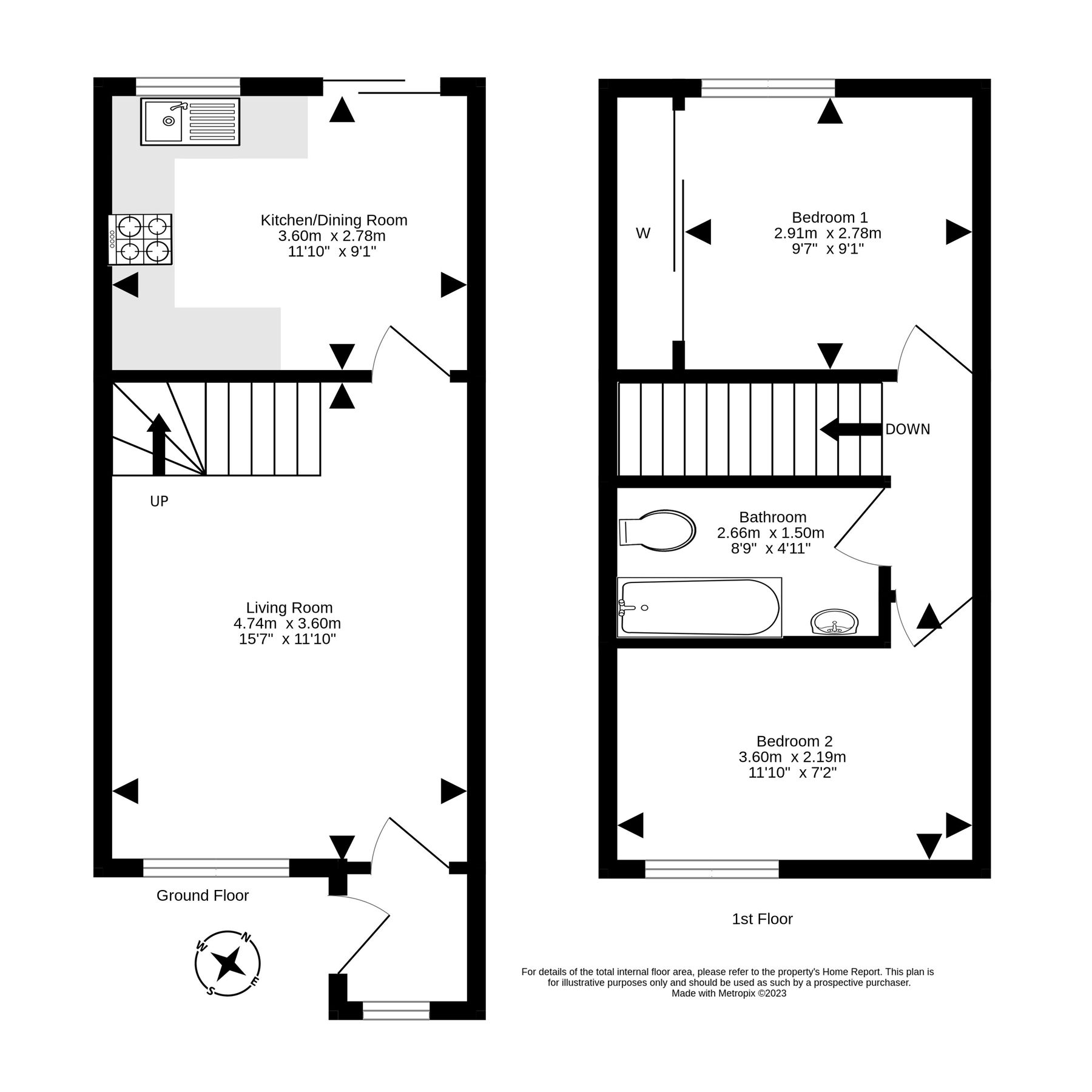 2 bed terraced house for sale in 61 The Murrays Brae, Liberton, Edinburgh EH17 - Zoopla