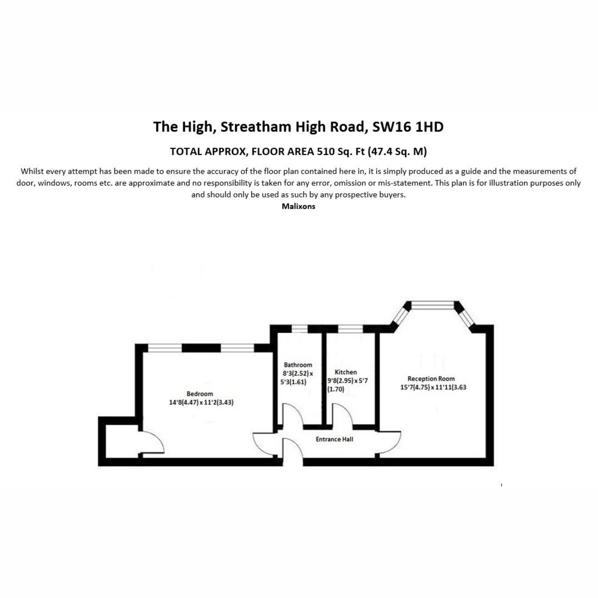 1 bed flat for sale in The High Streatham High Road, London SW16 - Zoopla