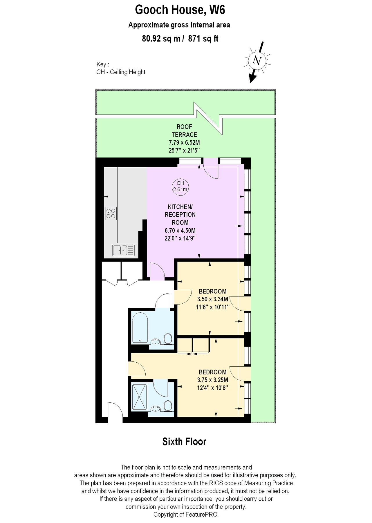 2 bed flat to rent in Gooch House, 63-75 Glenthorne Road, London W6 ...