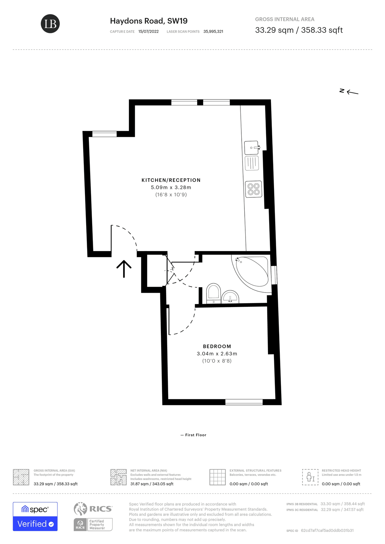 1 bed flat for sale in 204 Haydons Road, Wimbledon, London SW19 - Zoopla