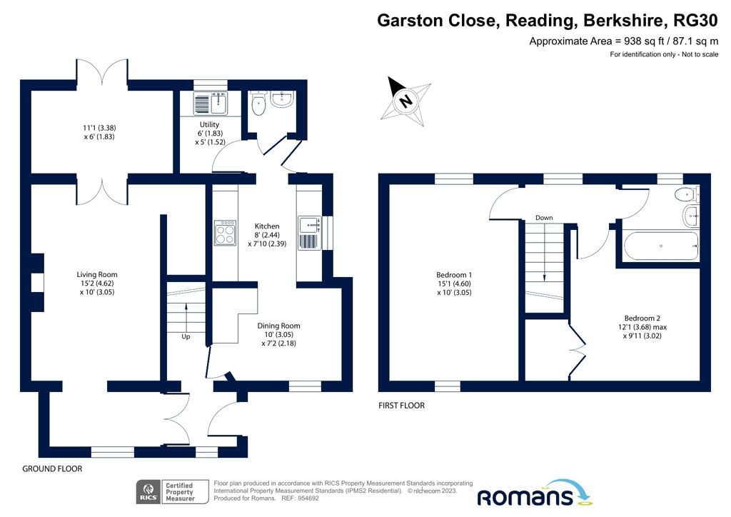 2 bed semi-detached house for sale in Garston Close, Reading, Berkshire ...