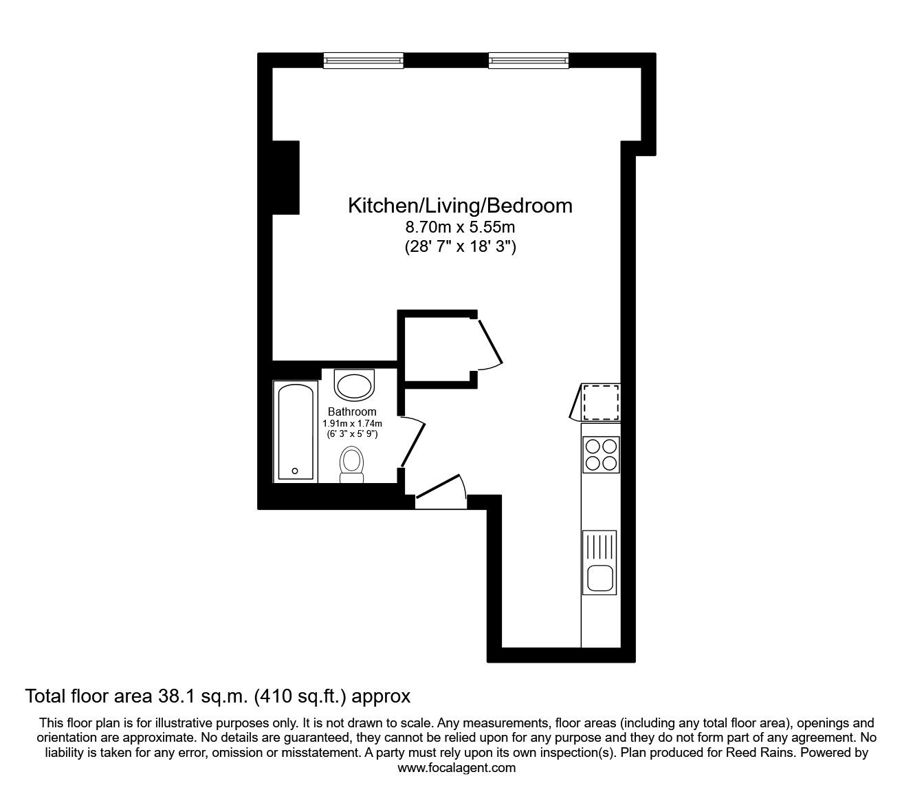 Studio to rent in Northill Apartments, 65 Furness Quay, Salford ...