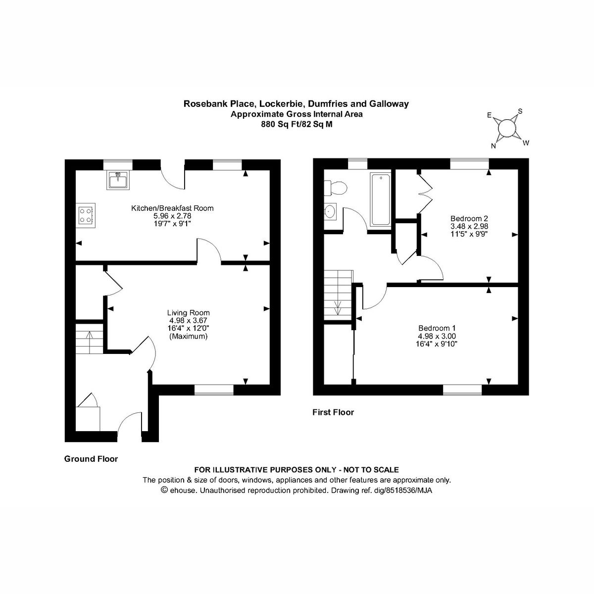 2 bed end terrace house for sale in Rosebank Place, Lockerbie DG11 - Zoopla