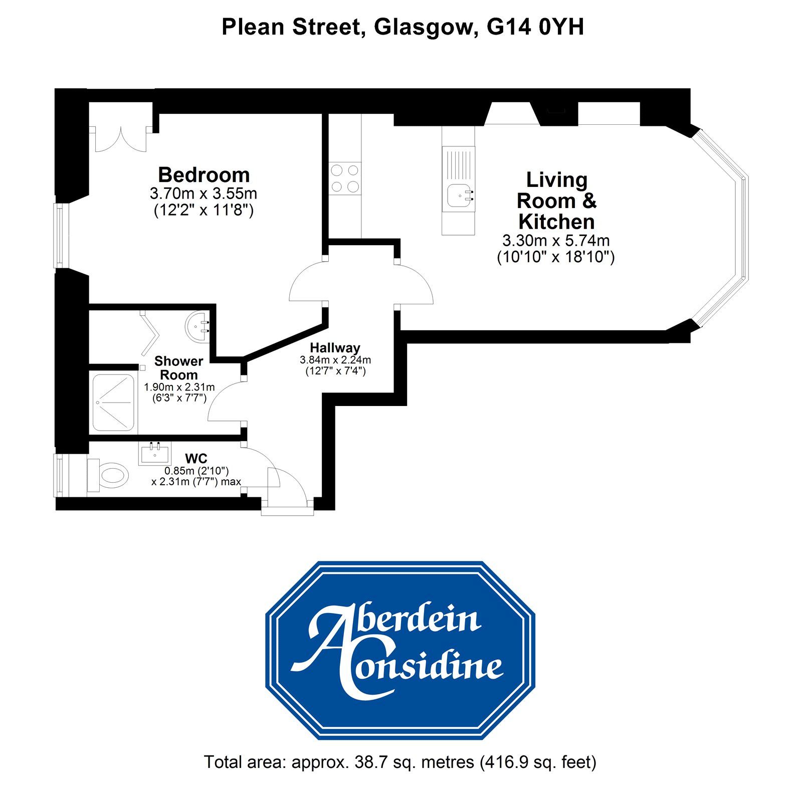 1 bed flat for sale in 2/1, Plean Street, Glasgow G14 - Zoopla