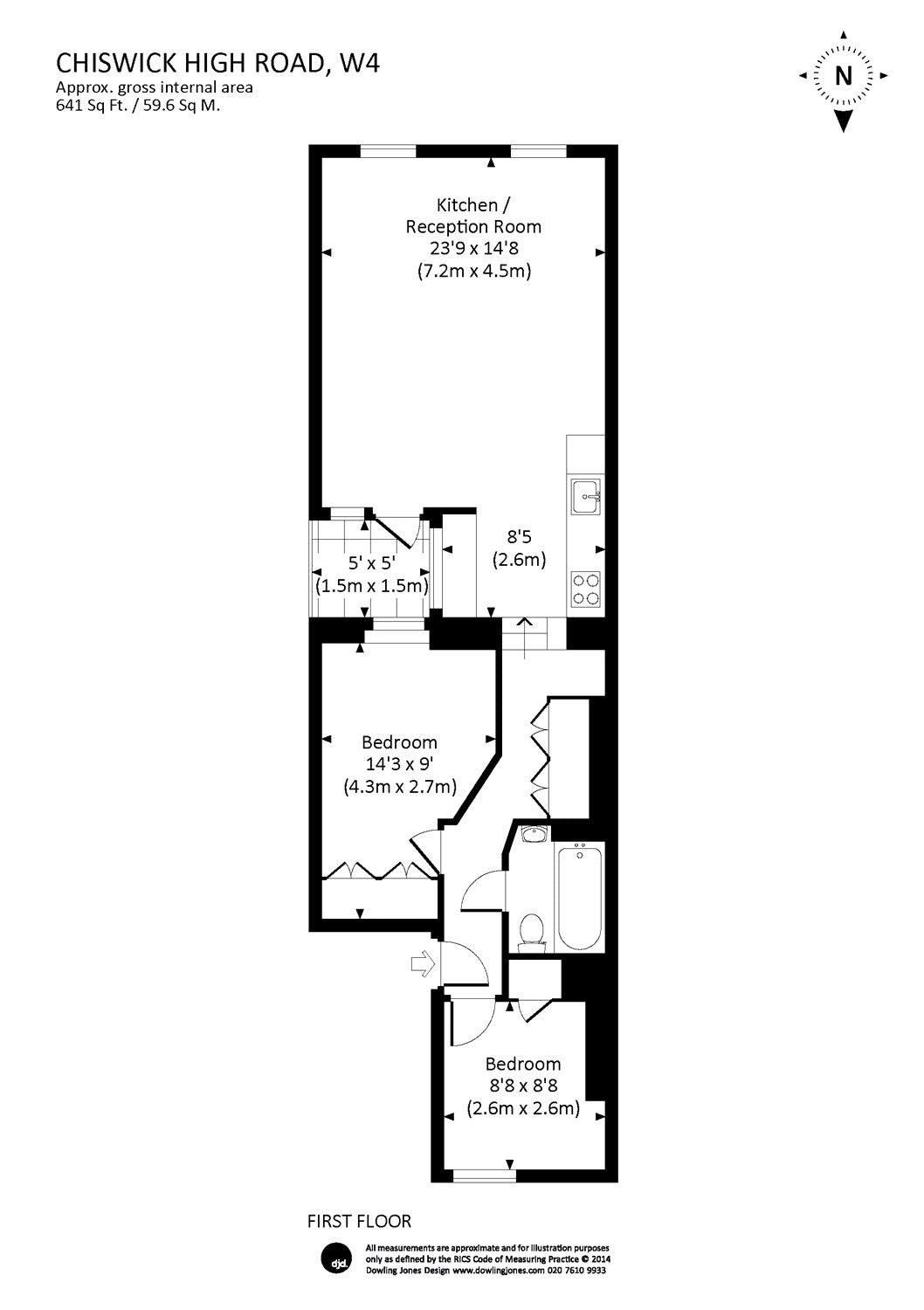 2 bed flat to rent in Chiswick High Road, Chiswick, London W4 - Zoopla