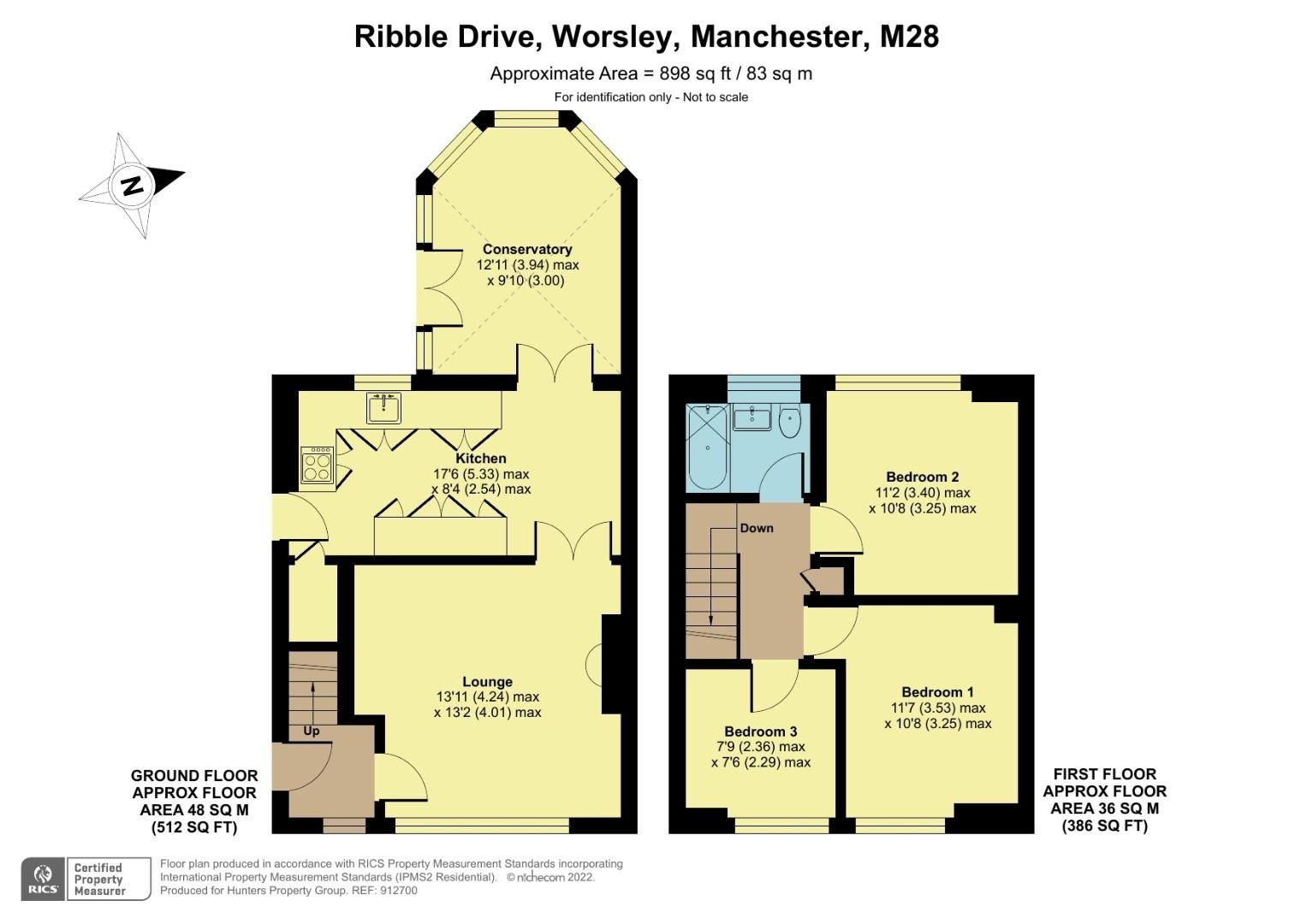 3 bed semi-detached house for sale in Ribble Drive, Boothstown, Worsley ...
