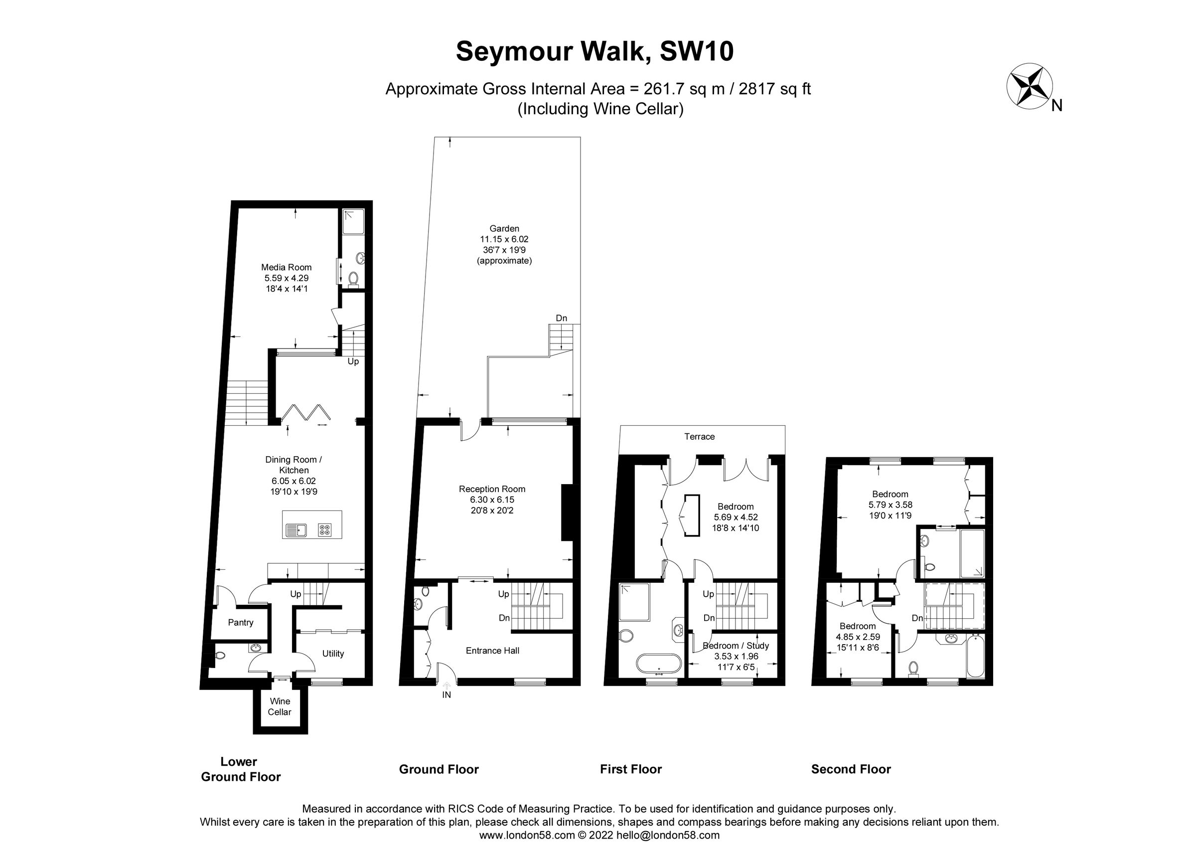 New home, 3 bed terraced house for sale in Seymour Walk, Chelsea ...