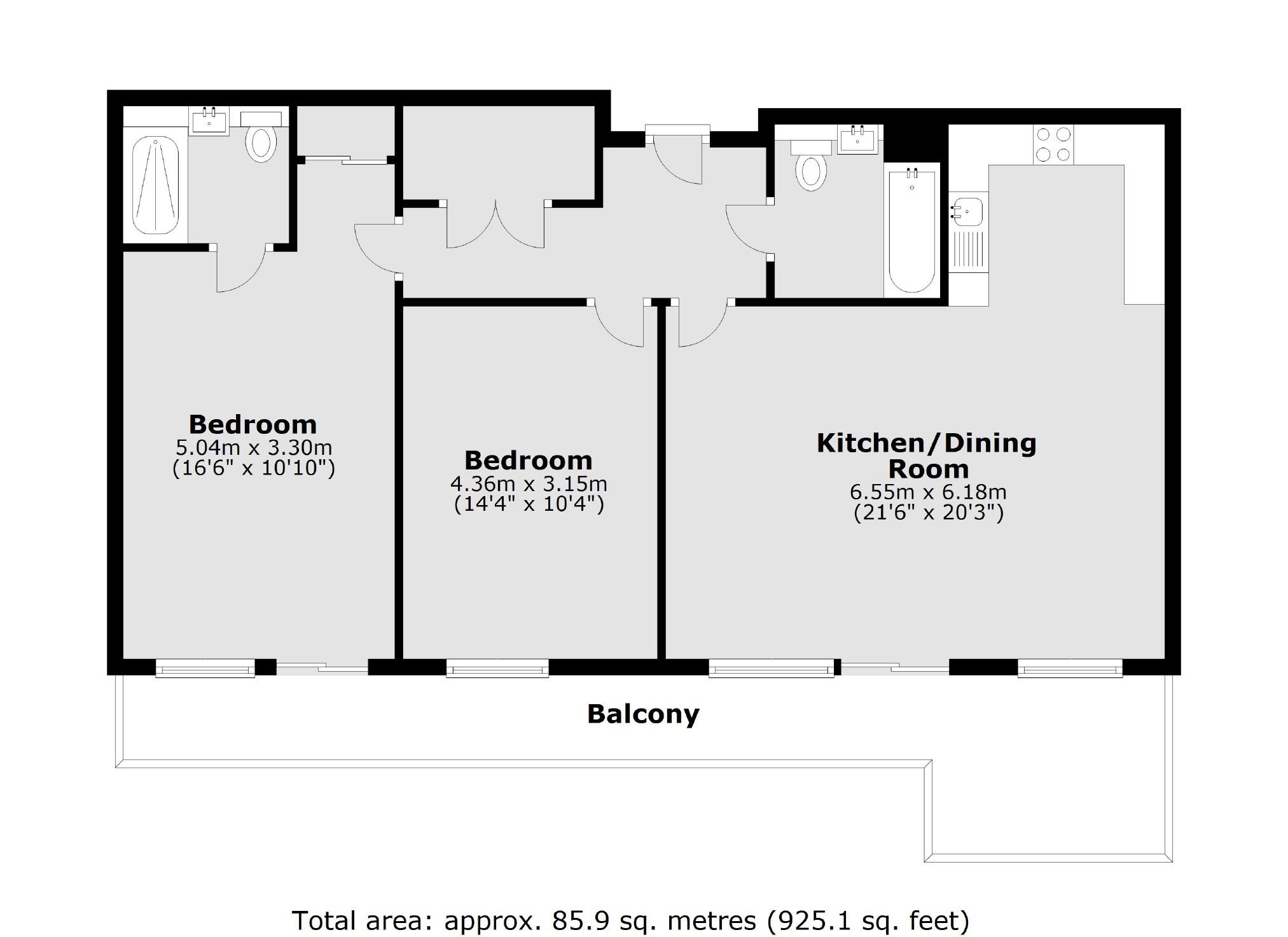 2 bed flat for sale in Streatham High Road, London SW16 - Zoopla