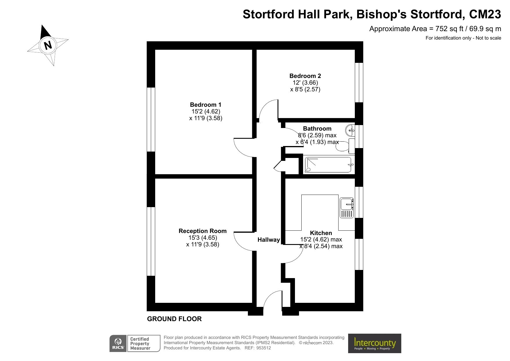 2 bed maisonette for sale in Belgrave Houses, Stortford Hall Park ...