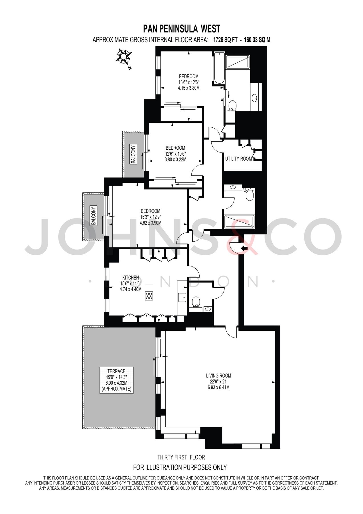 3 bed flat for sale in Pan Peninsula, West Tower, Canary Wharf E14 - Zoopla