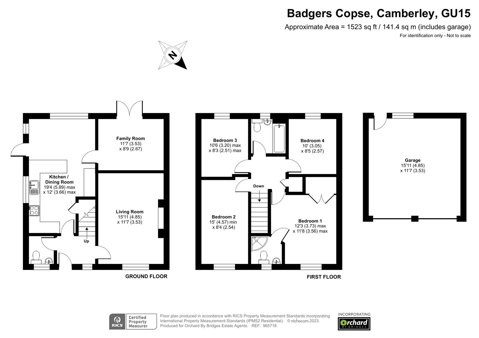 4 bed detached house for sale in Badgers Copse, Camberley, Surrey GU15 ...