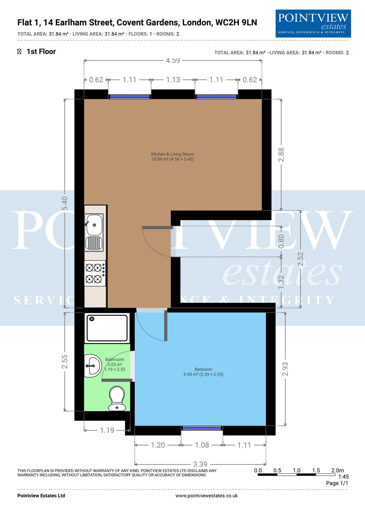 1 bed flat to rent in Earlham Street, London WC2H - Zoopla