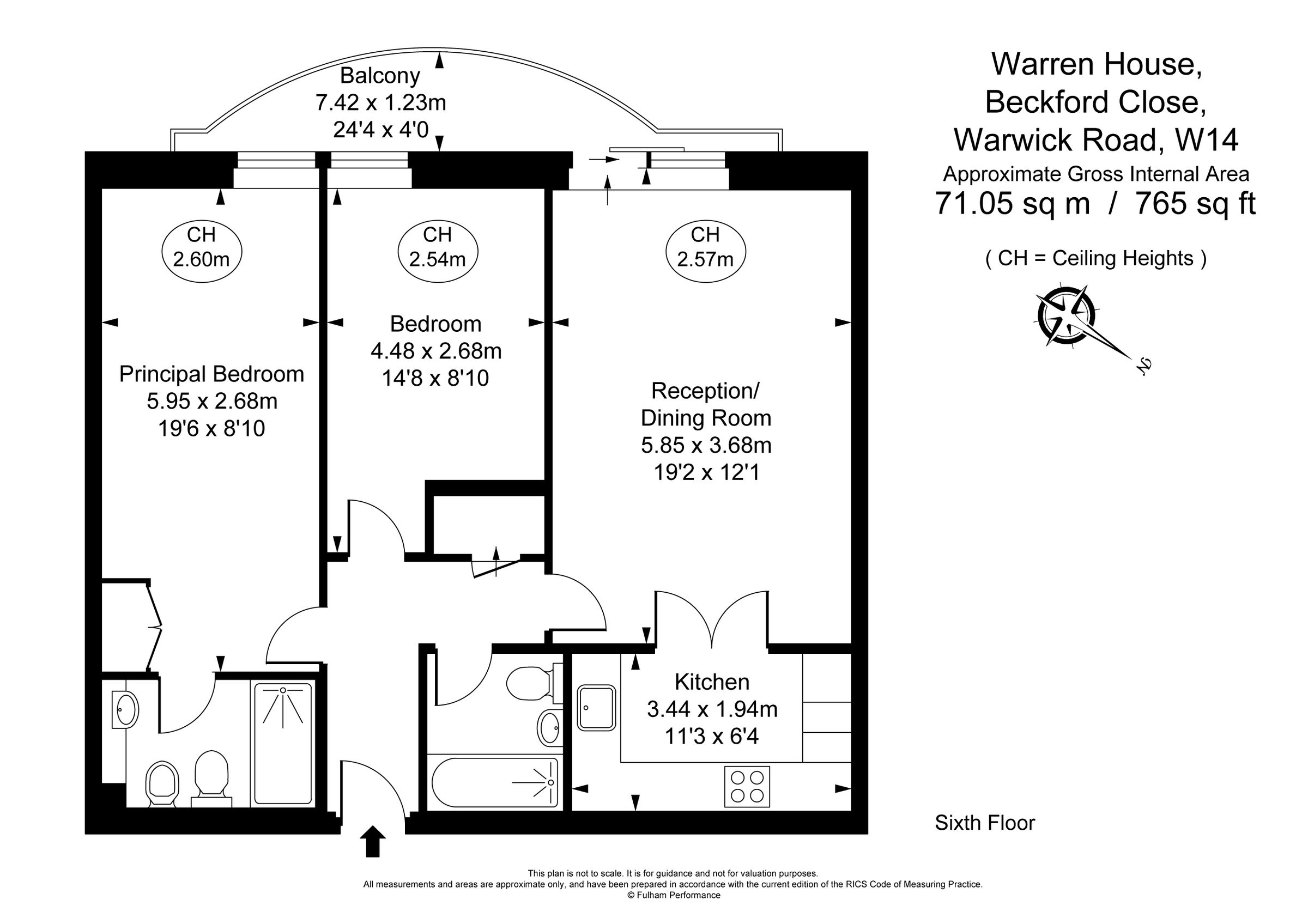 2 bed flat for sale in Warren House, Beckford Close, Warwick Road ...