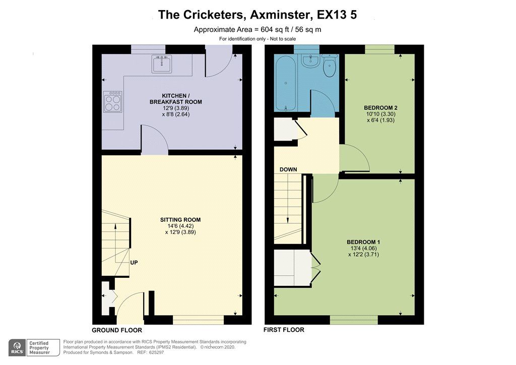 2 bed end terrace house for sale in The Cricketers, Axminster, Devon ...