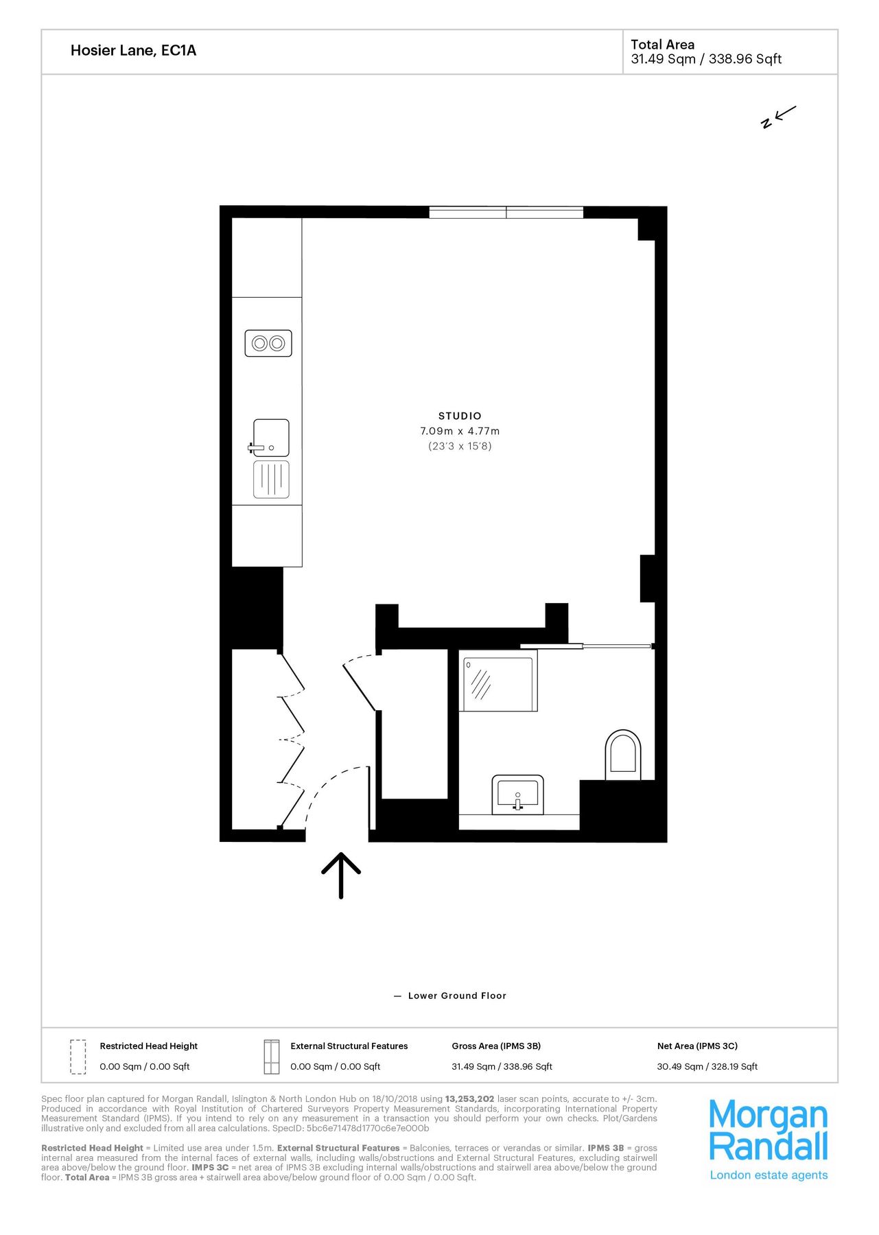 Studio to rent in Hosier Lane, London EC1A - Zoopla