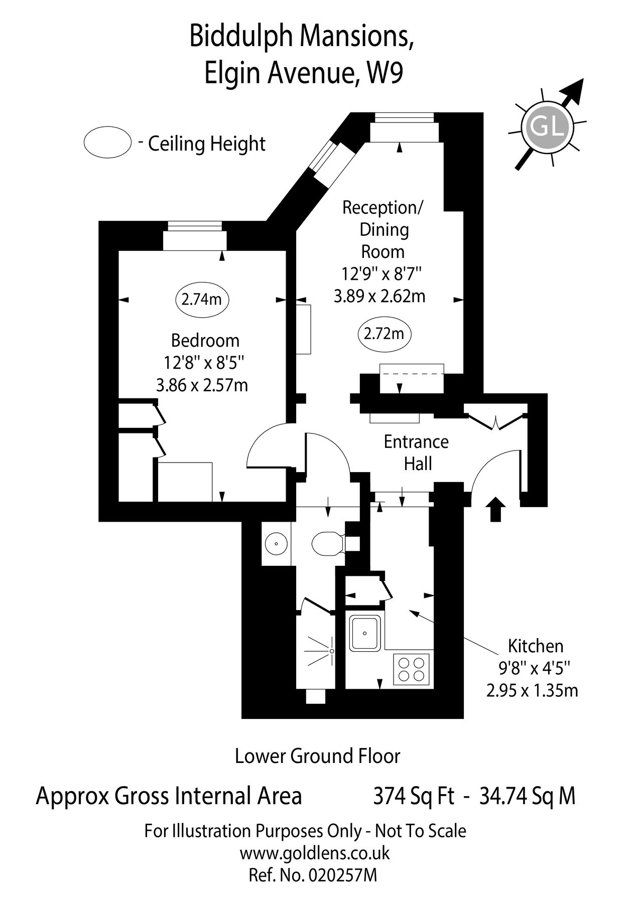 1 bed flat for sale in Biddulph Mansions, Elgin Avenue, London W9 - Zoopla