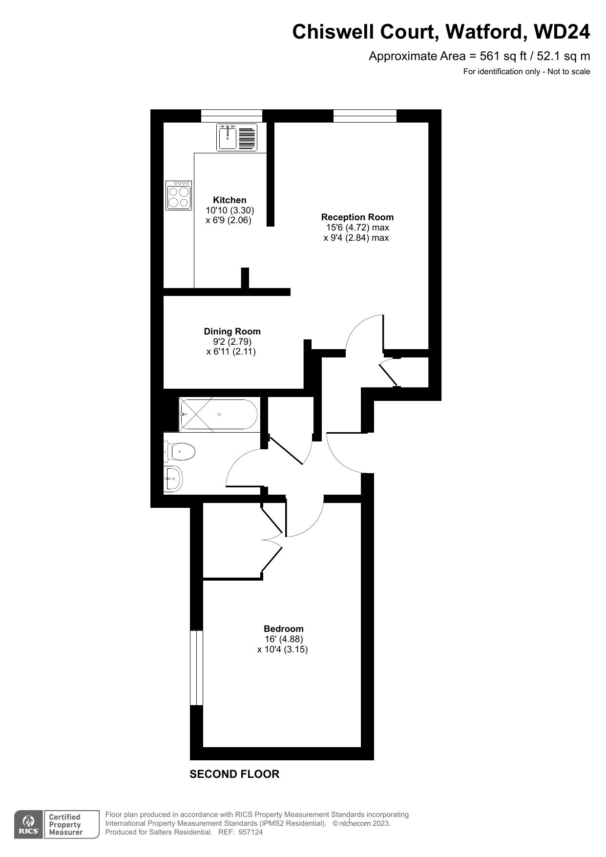 1 bed flat for sale in Chiswell Court, Sandown Road, Watford WD24 - Zoopla