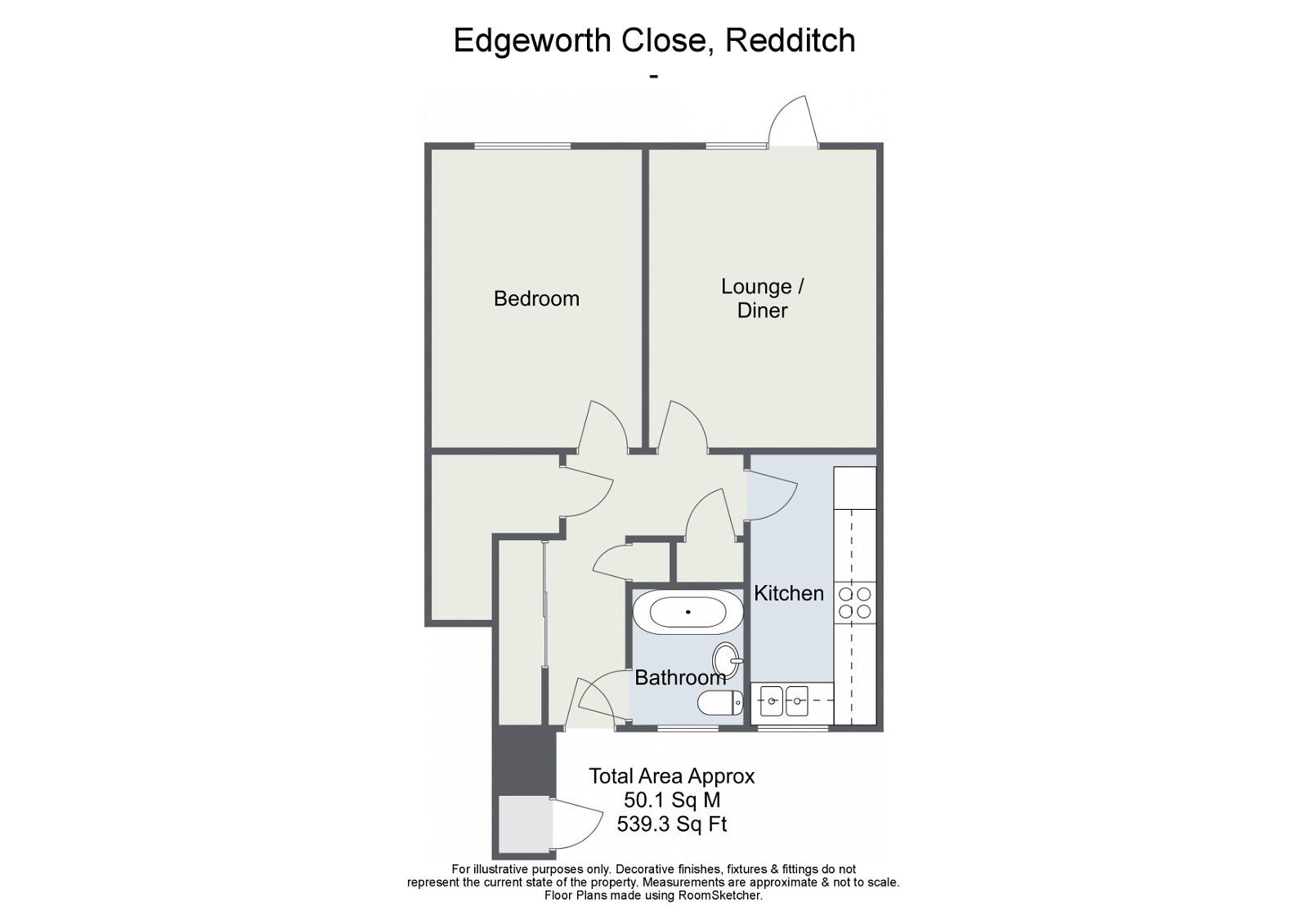 1 bed maisonette for sale in Edgeworth Close, Church Hill South ...