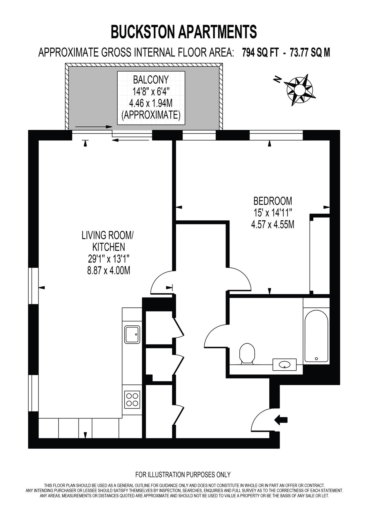 1 bed flat to rent in Buckstone Apartments, Blackfriars Road, London ...