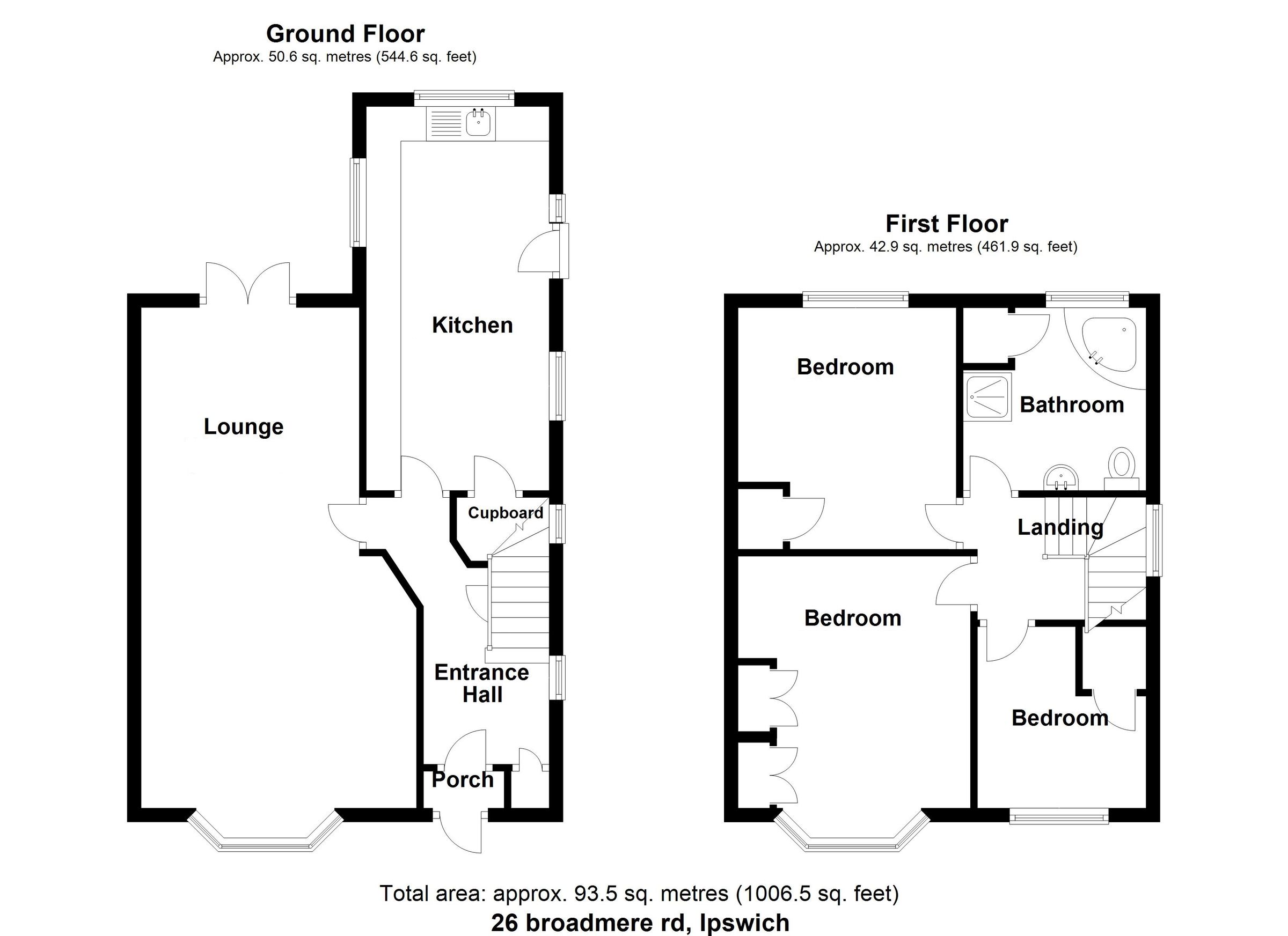 3 bed semi-detached house for sale in Broadmere Road, Ipswich, Suffolk ...