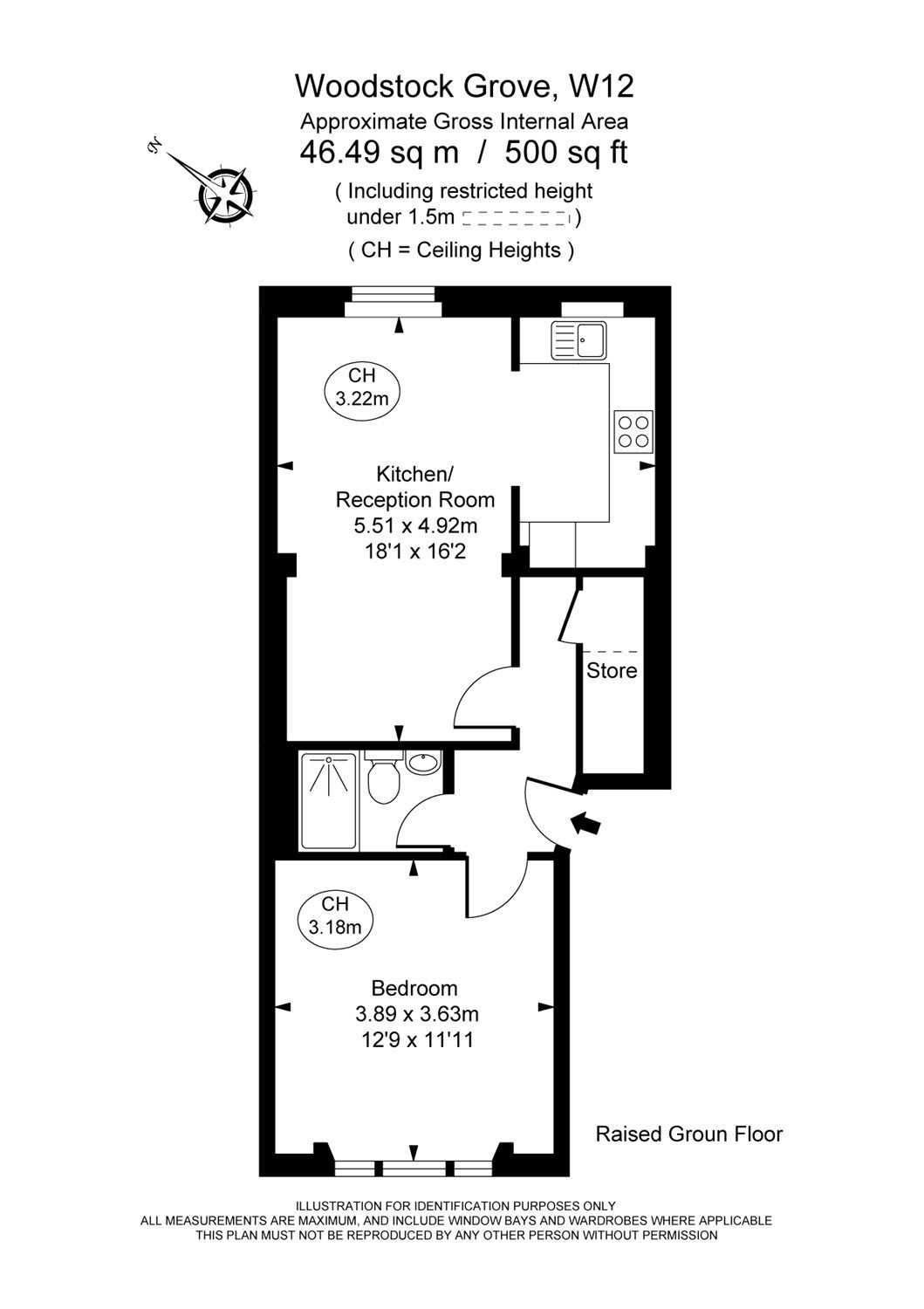 1 bed flat to rent in Woodstock Grove, Shepherds Bush, London W12 - Zoopla