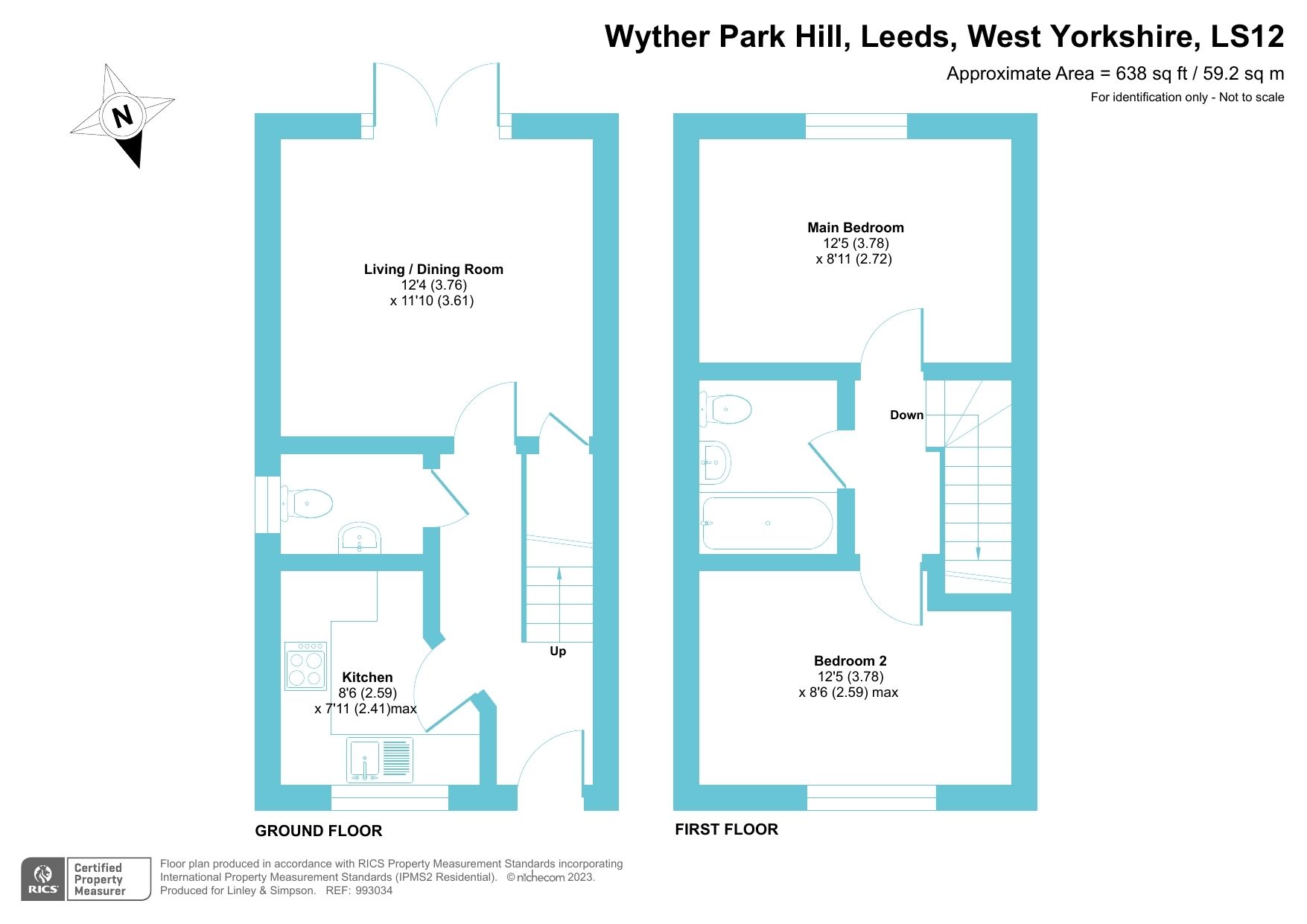 2 bed semi-detached house for sale in Wyther Park Hill, Leeds, West ...