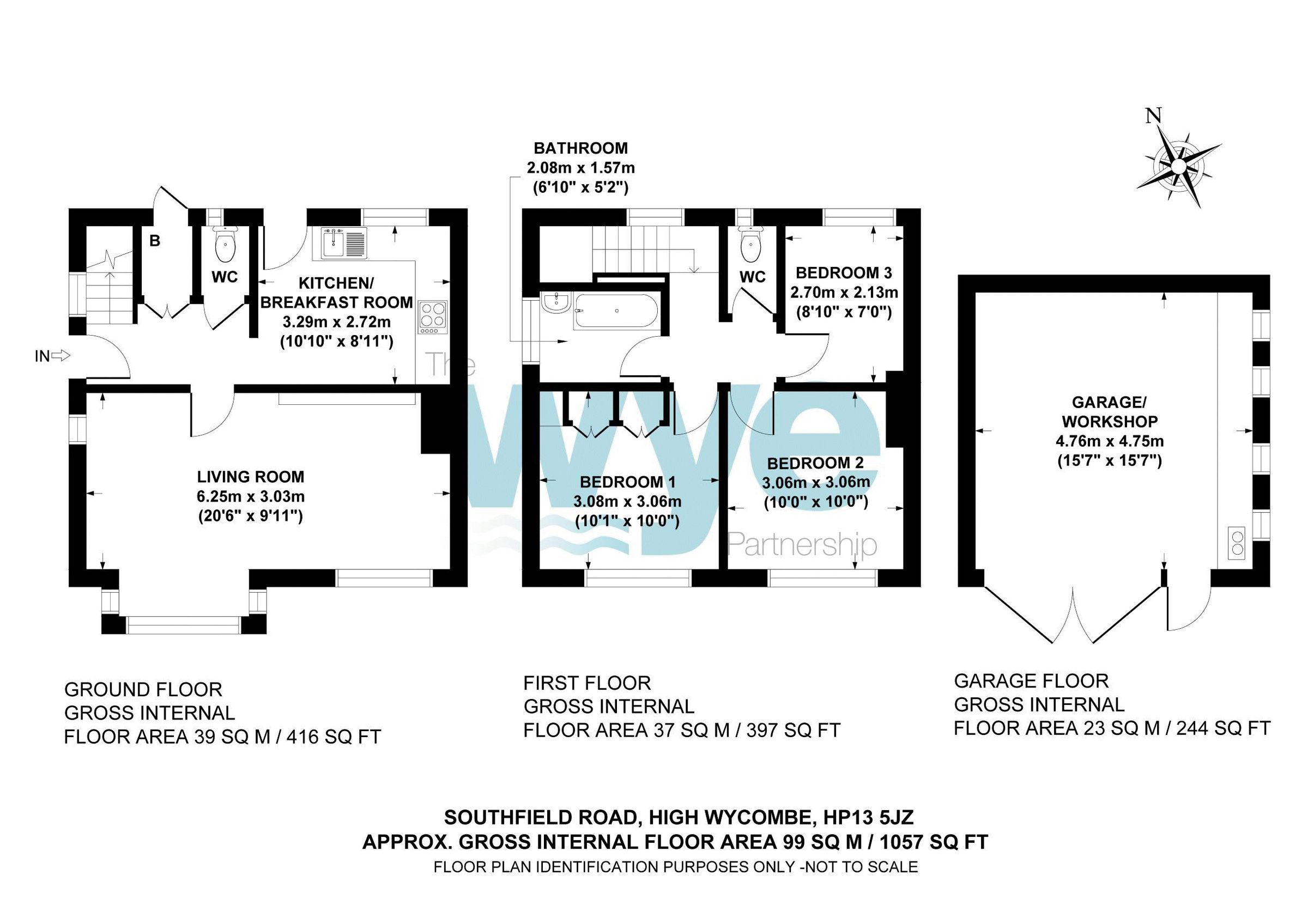 3 bed semi-detached house for sale in Southfield Road, Downley, High ...