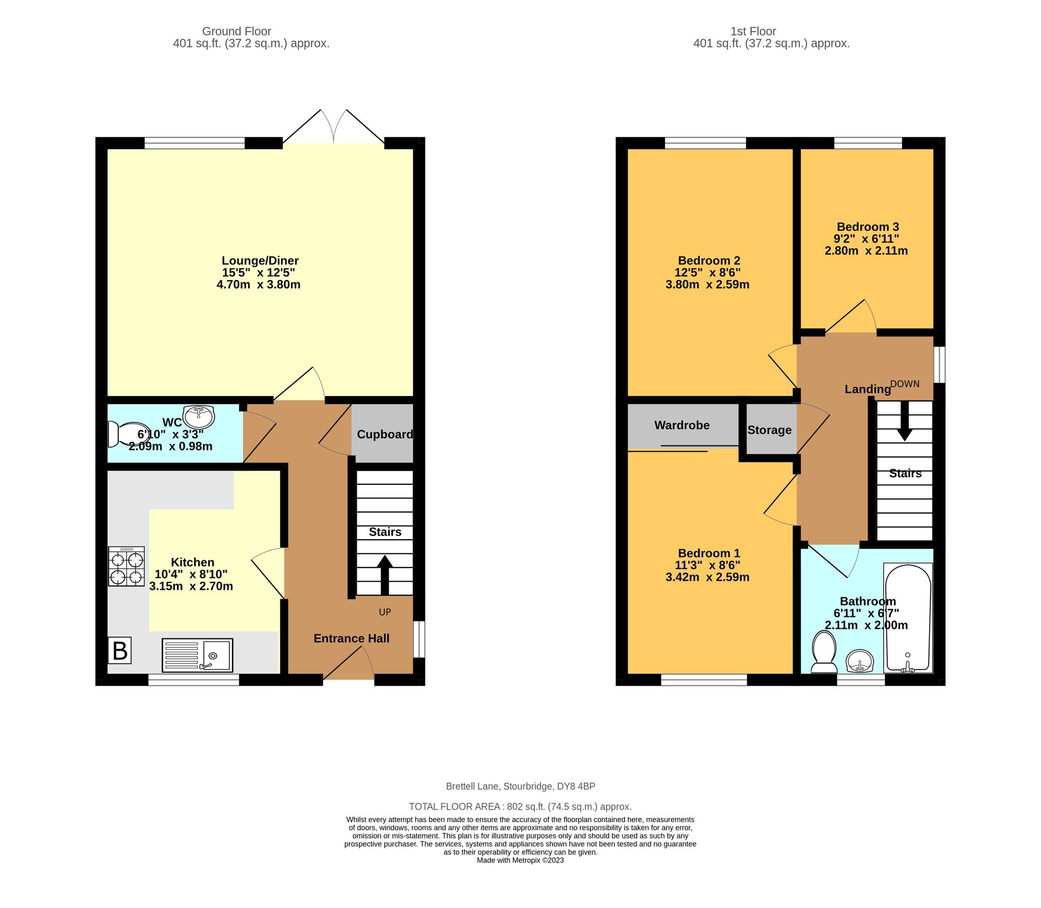 3 bed semi-detached house for sale in Brettell Lane, Wordsley ...