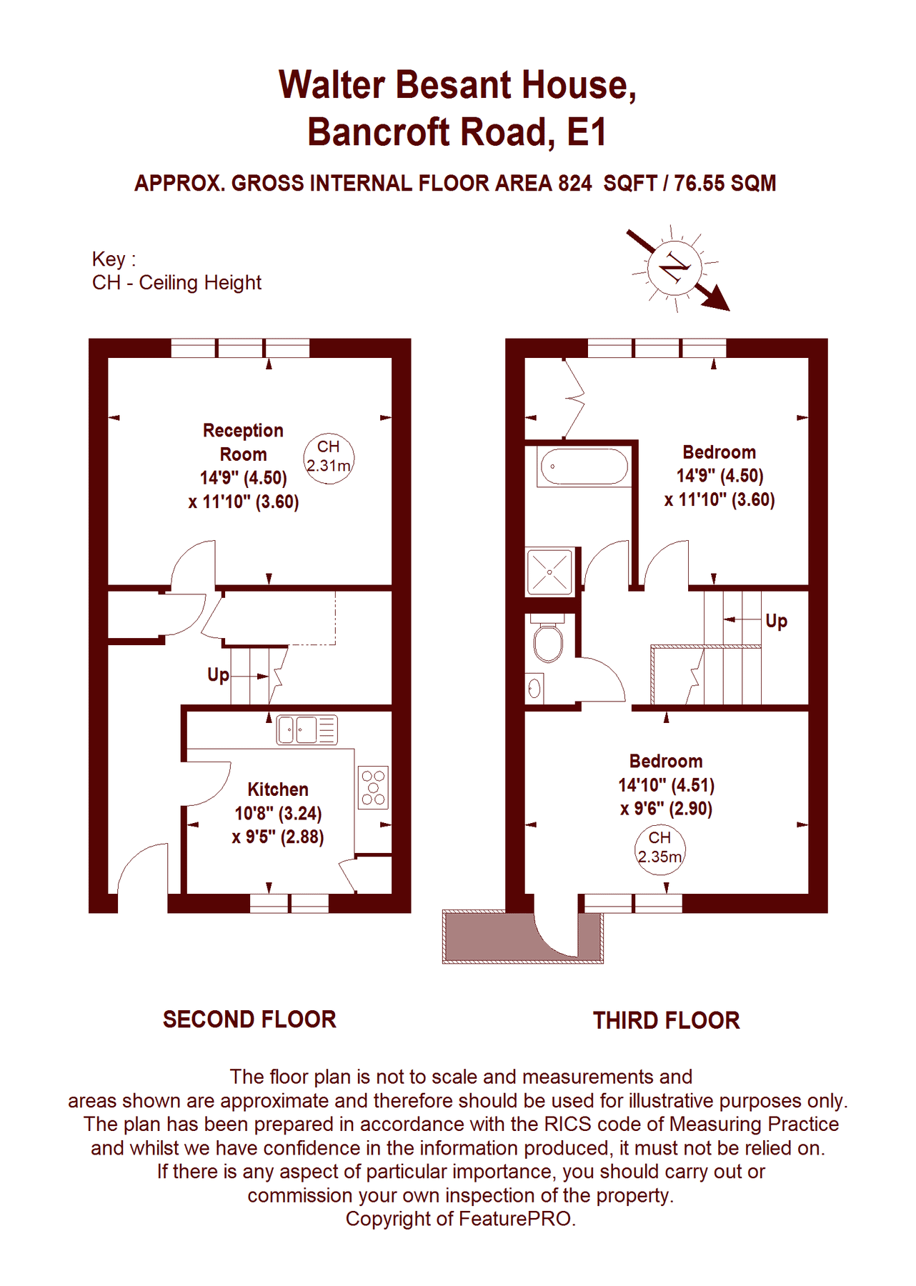2 bed maisonette for sale in Walter Besant House, 300 Bancroft Road ...