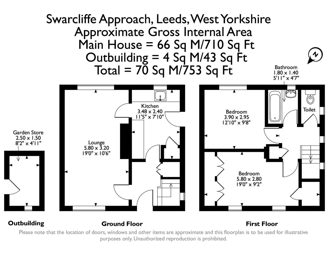 2 bed semi-detached house for sale in Swarcliffe Approach, Leeds LS14 ...