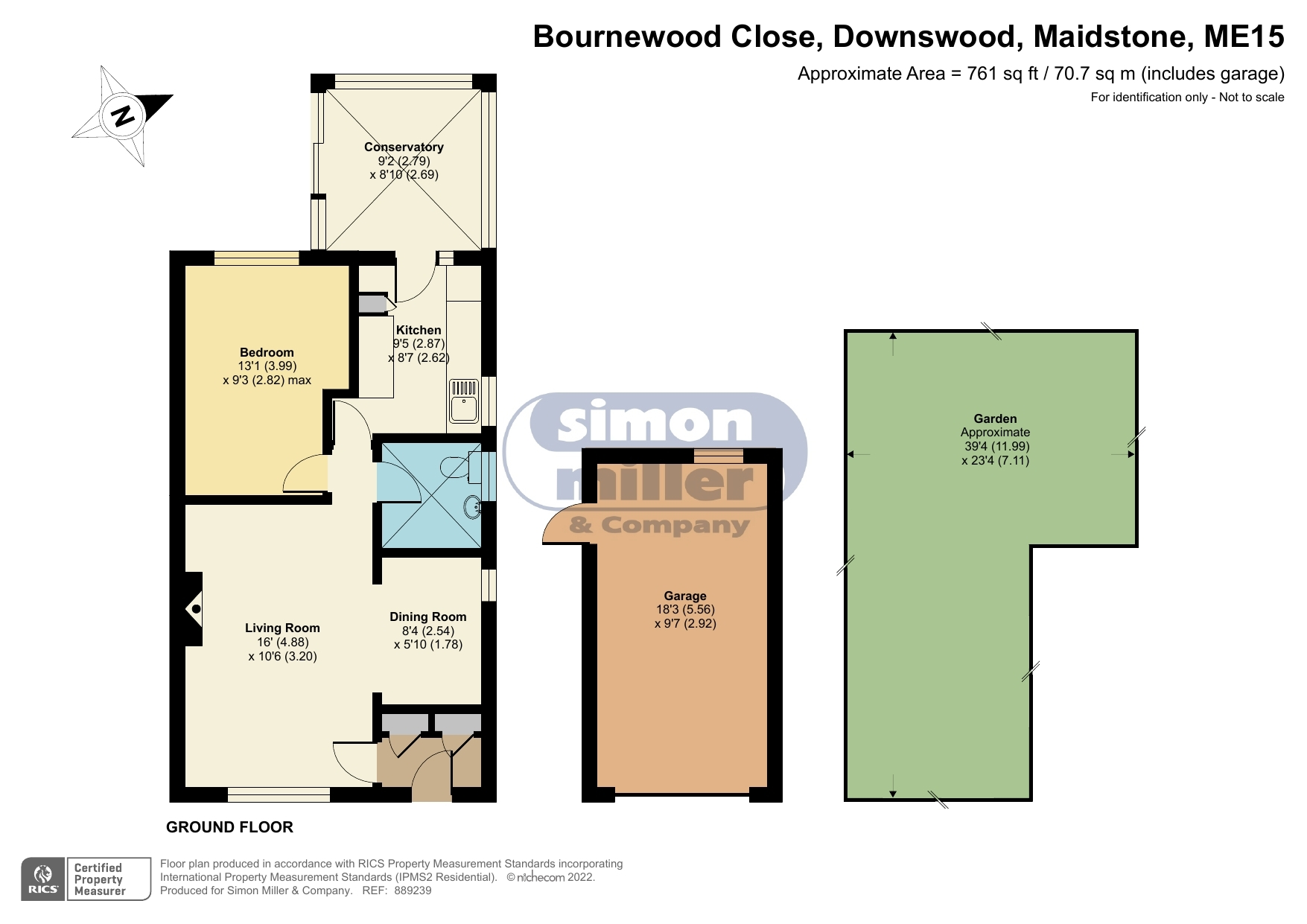 1 bed semi-detached bungalow for sale in Bournewood Close, Downswood ...
