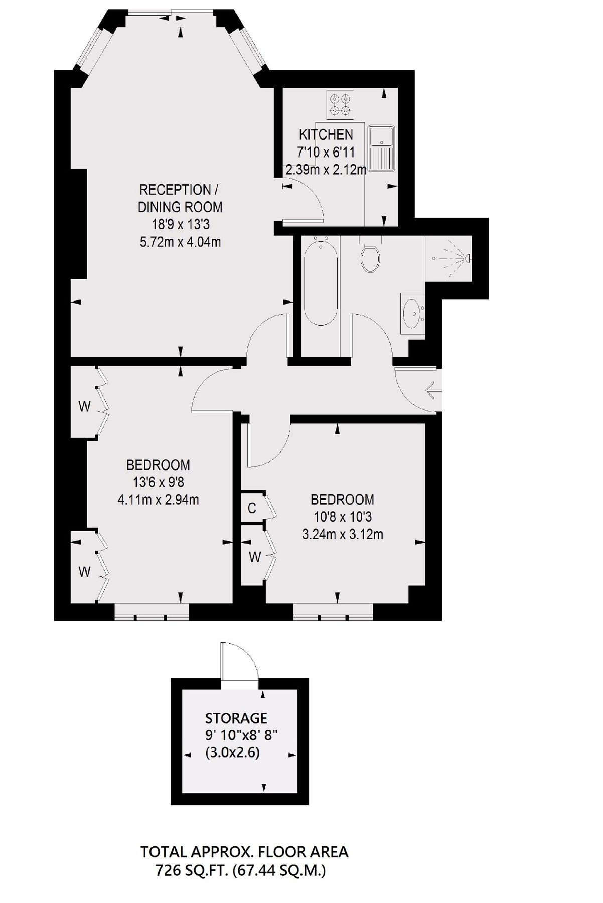 2 bed flat for sale in Boswell Street, London WC1N - Zoopla