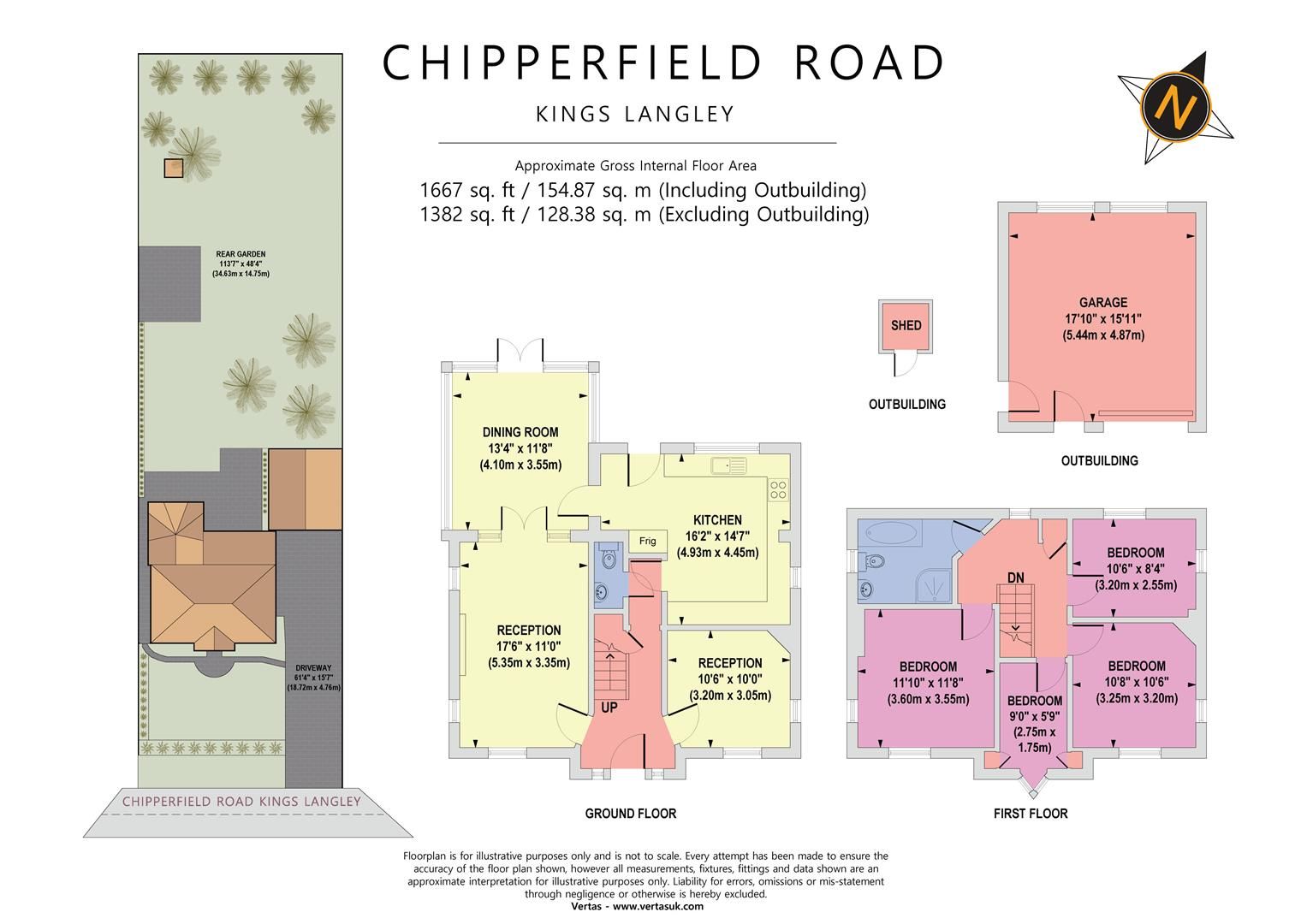 4 bed detached house for sale in Chipperfield Road, Kings Langley WD4 ...