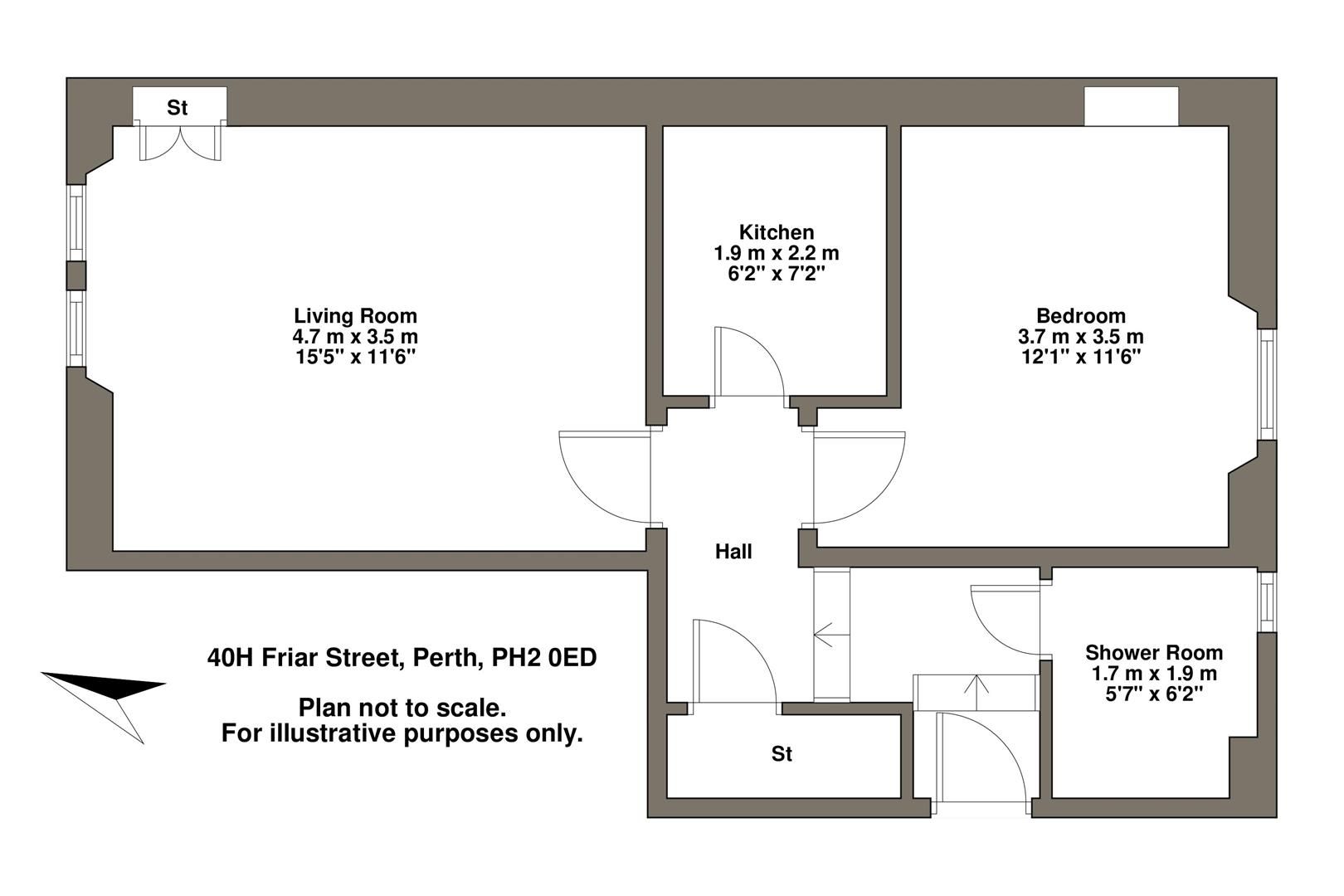 1 bed flat for sale in 40H Friar Street, Craigie, Perth PH2 - Zoopla
