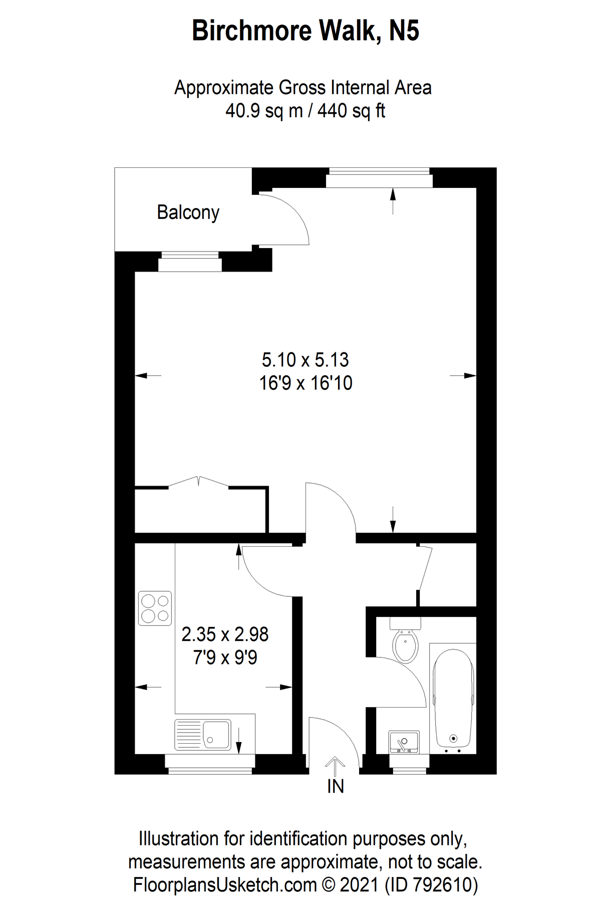 Studio to rent in Birchmore Walk, Highbury, London N5 - Zoopla