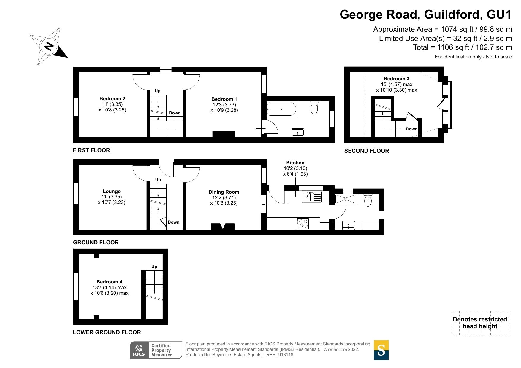 3 bed terraced house to rent in George Road, Guildford GU1 - Zoopla