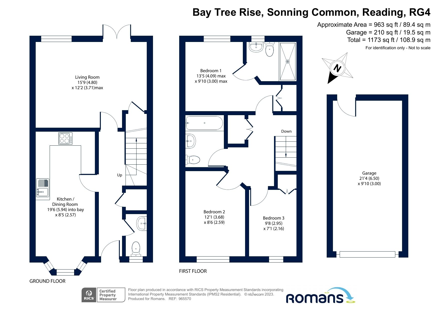3 bed detached house for sale in Bay Tree Rise, Sonning Common, Reading ...