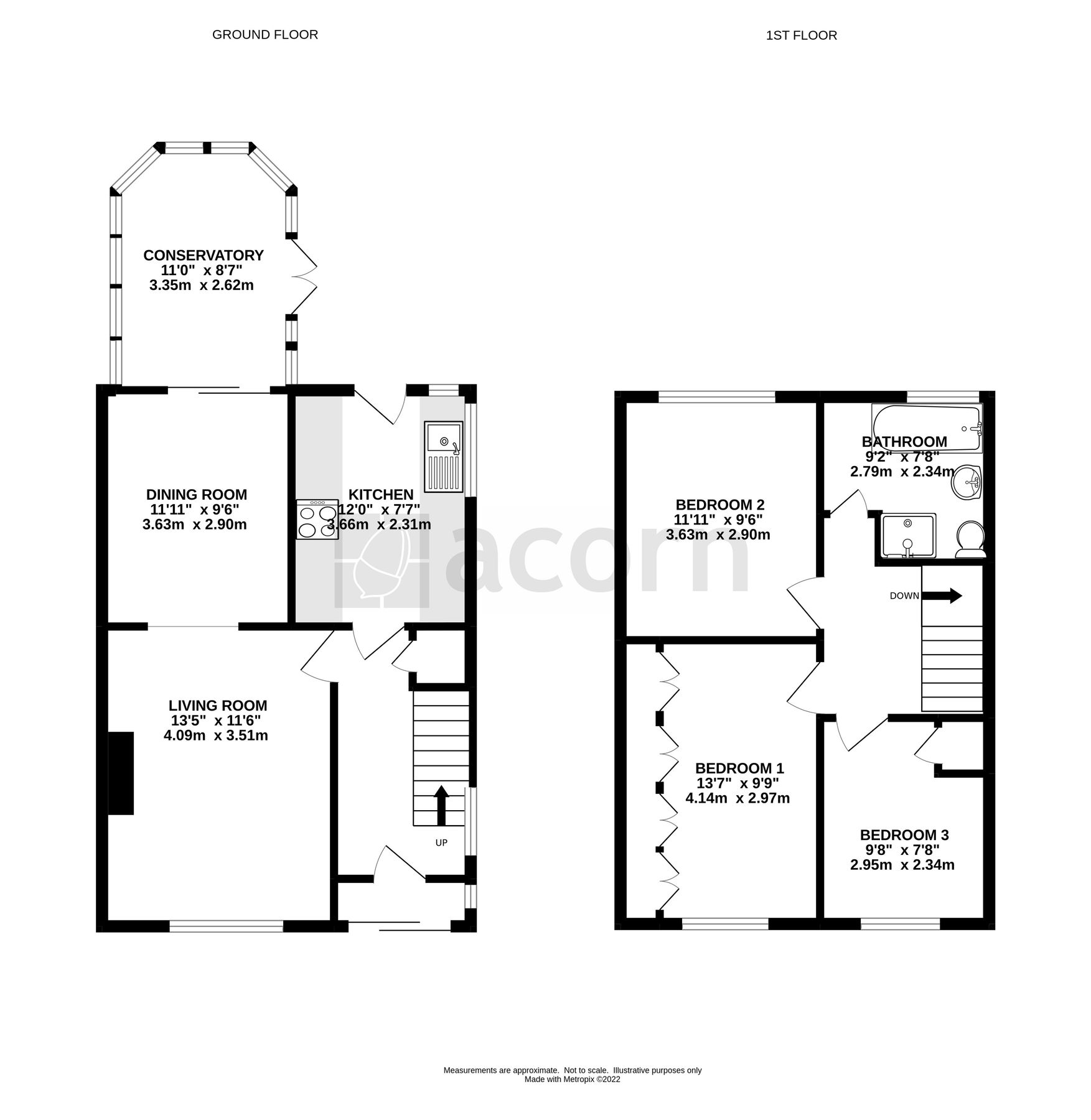 3 bed semi-detached house to rent in Bower Road, Hextable, Swanley BR8 ...
