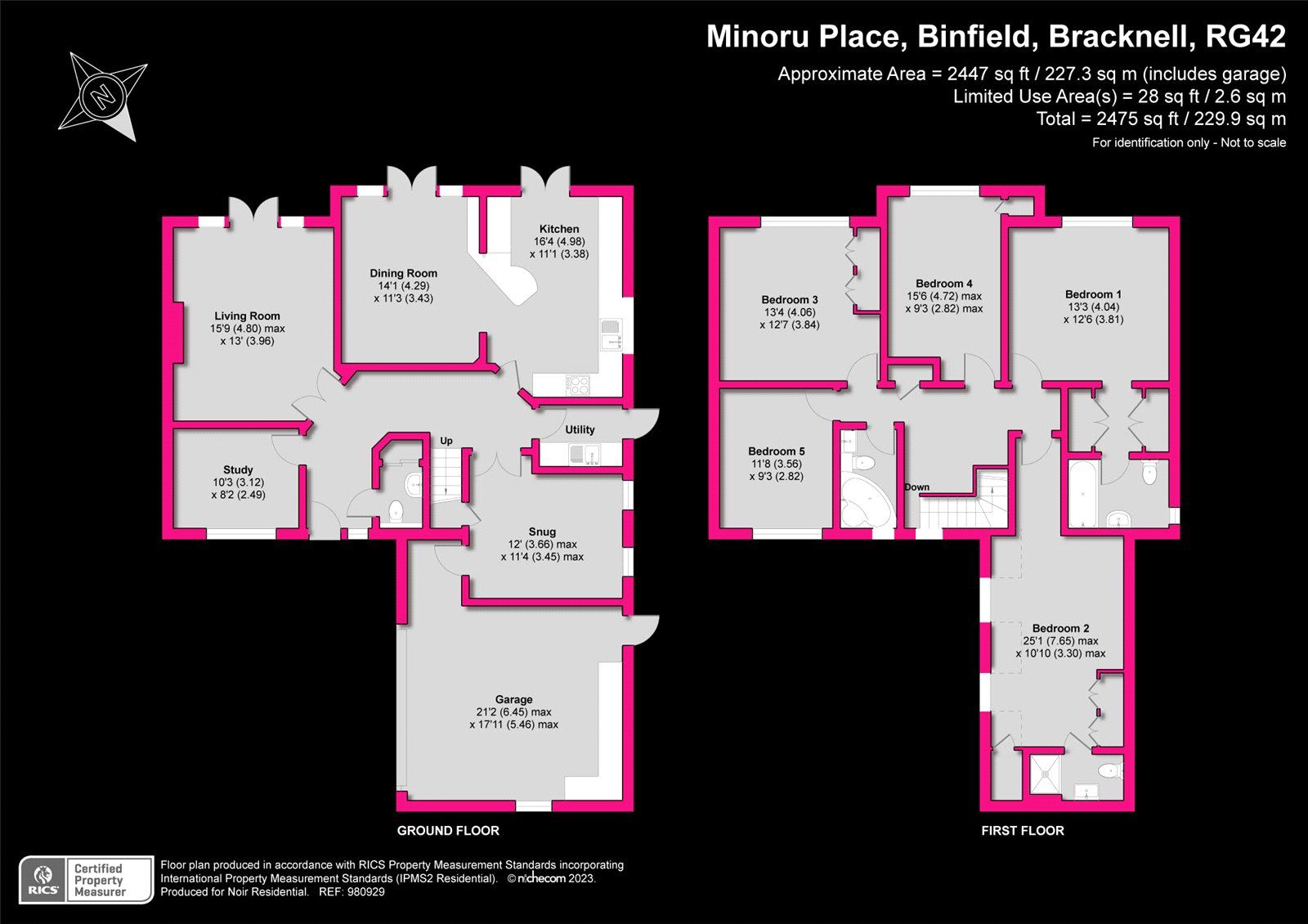 5 bed detached house for sale in Minoru Place, Binfield, Bracknell ...