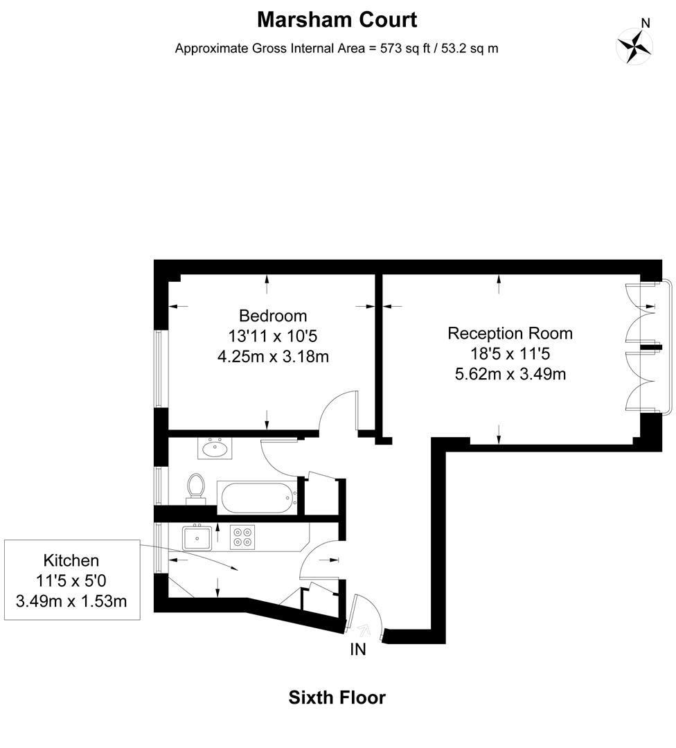 1 bed flat to rent in Marsham Court, Marsham Street, Westminster ...