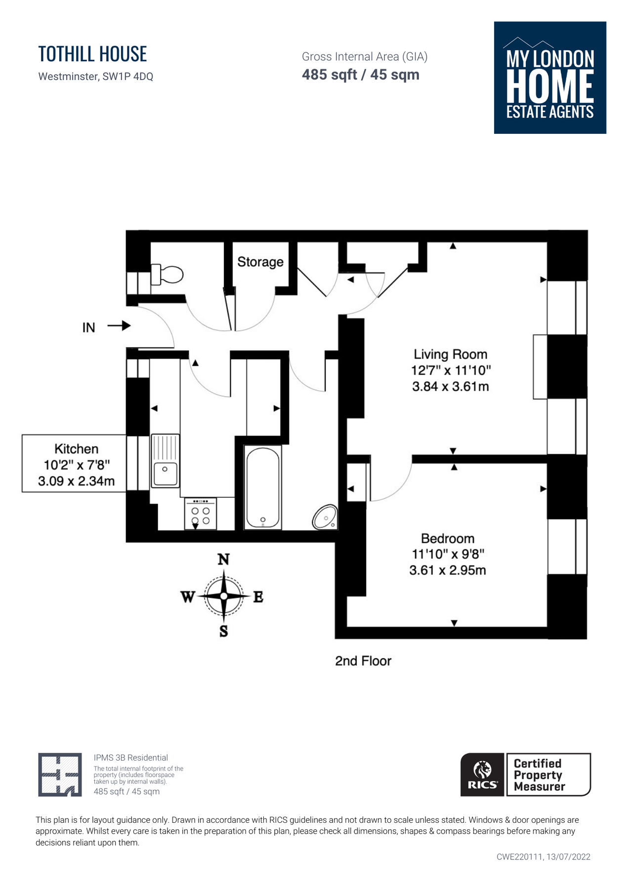 1 bed flat for sale in Tothill House, Page Street, Westminster SW1P ...