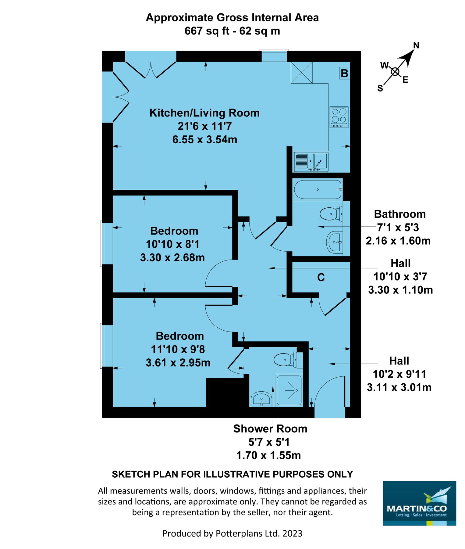 2 bed flat for sale in Providence Park, Princess Elizabeth Way ...