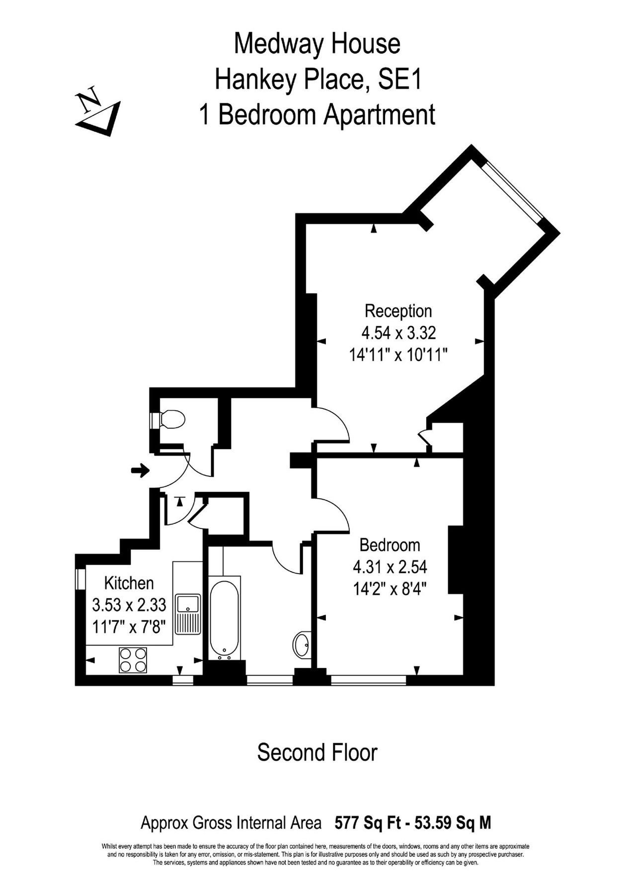 1 bed flat to rent in Hankey Place, Medway House, London SE1 - Zoopla