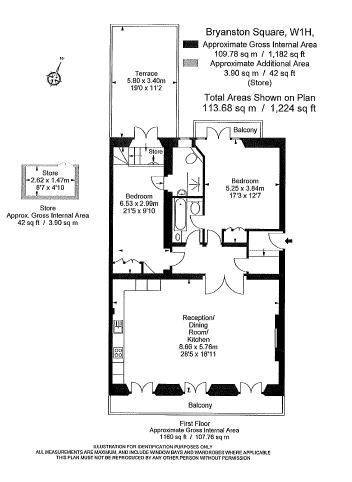 2 bed flat to rent in Bryanston Square, London W1H - Zoopla
