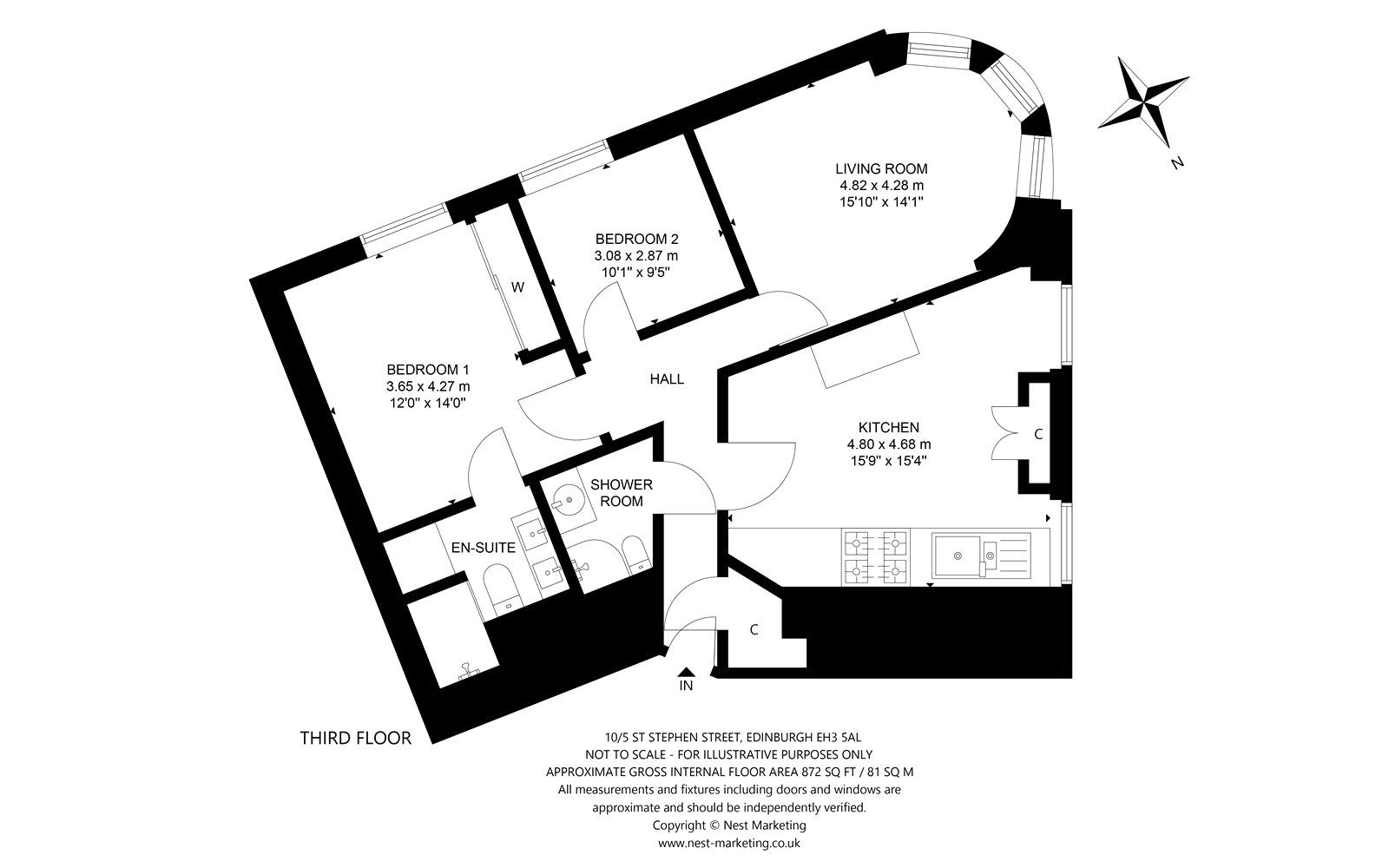 2 bed flat for sale in St. Stephen Street, New Town, Edinburgh EH3 - Zoopla