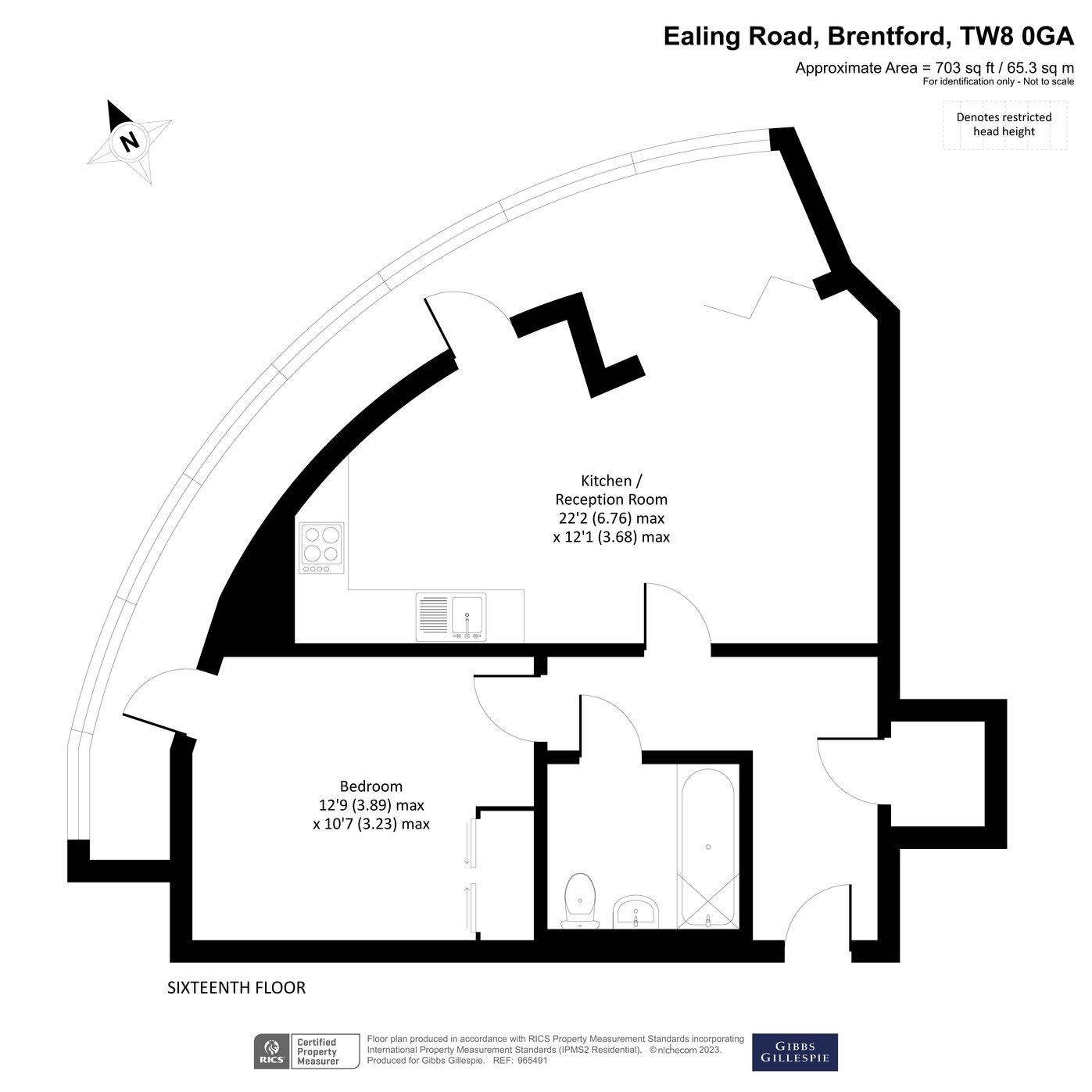 1 bed flat to rent in Kew Eye, Brentford TW8 - Zoopla