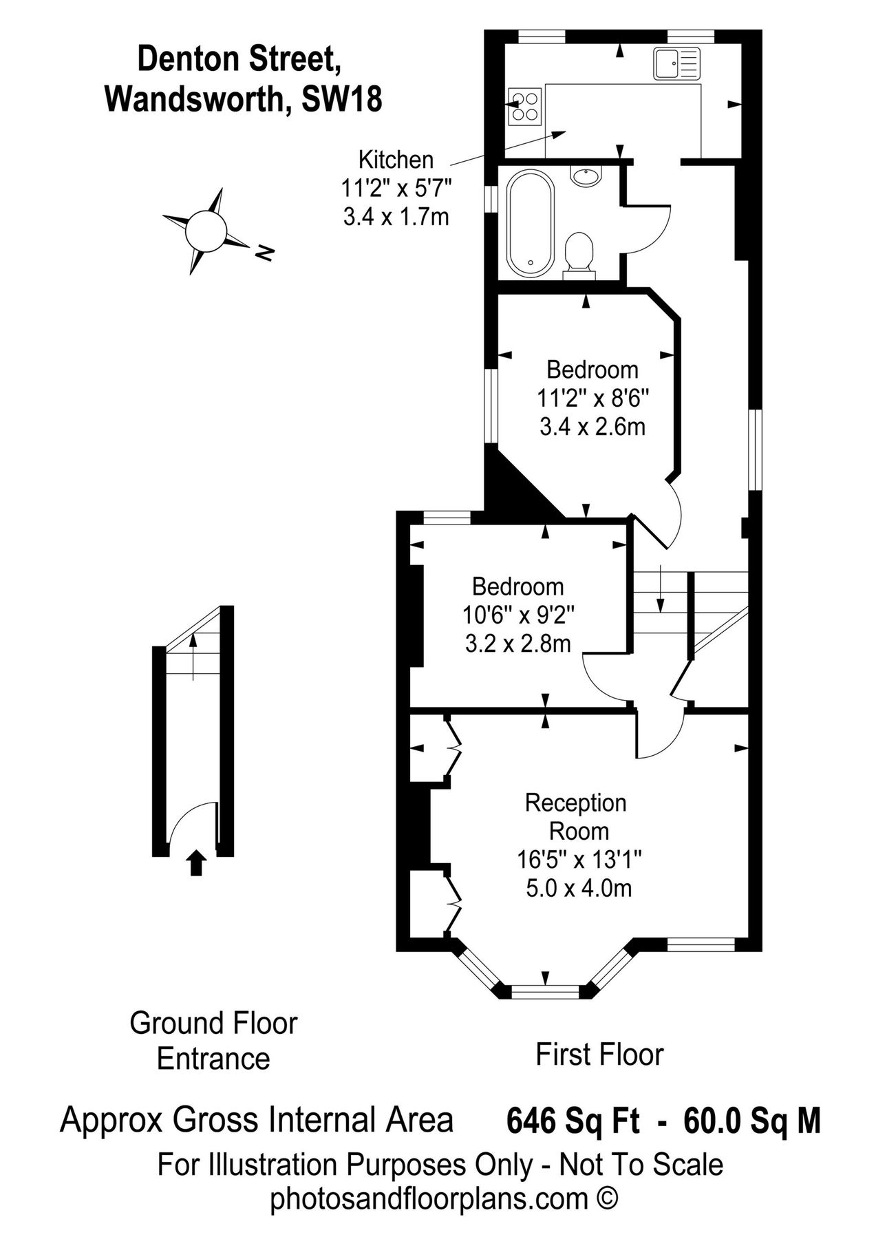 2 bed flat for sale in Denton Street, Wandsworth SW18 - Zoopla